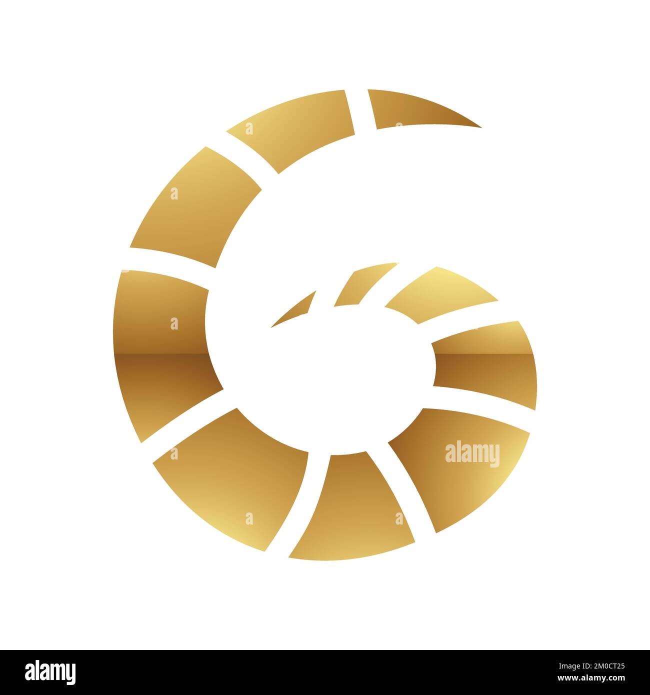 Golden Letter G Symbol on a White Background - Icon 5 Stock Vector ...