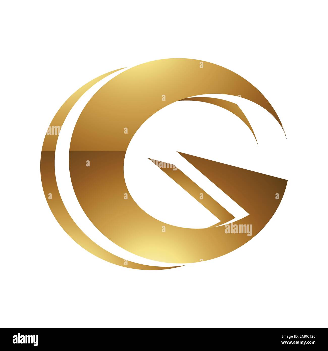Golden Letter G Symbol on a White Background - Icon 4 Stock Vector ...