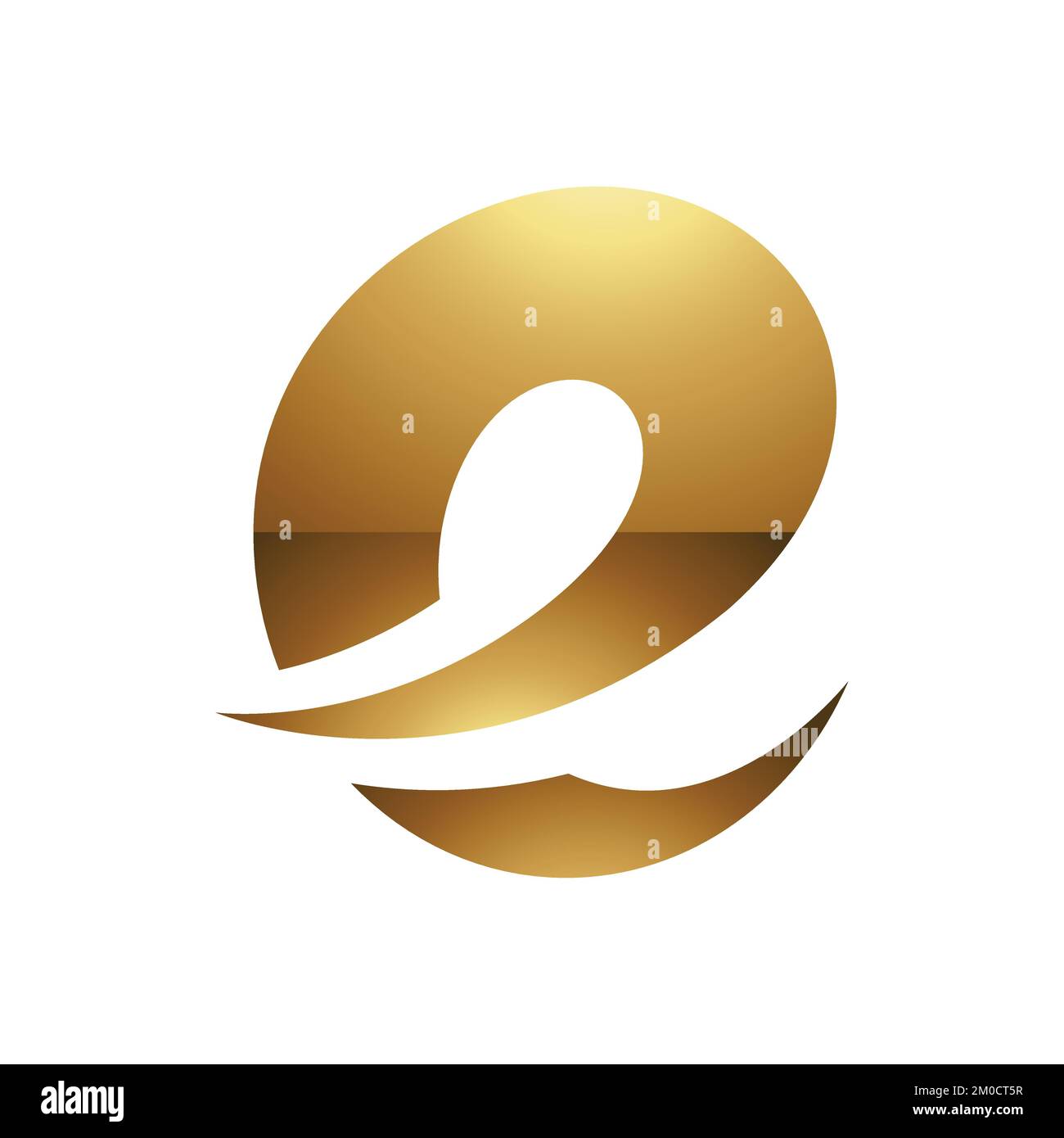 Golden Letter E Symbol on a White Background - Icon 4 Stock Vector ...
