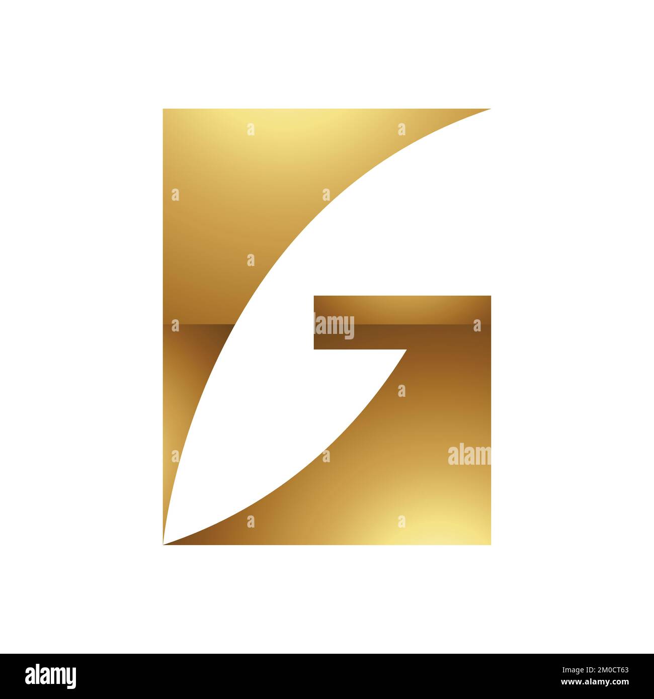 Golden Letter G Symbol on a White Background - Icon 2 Stock Vector ...
