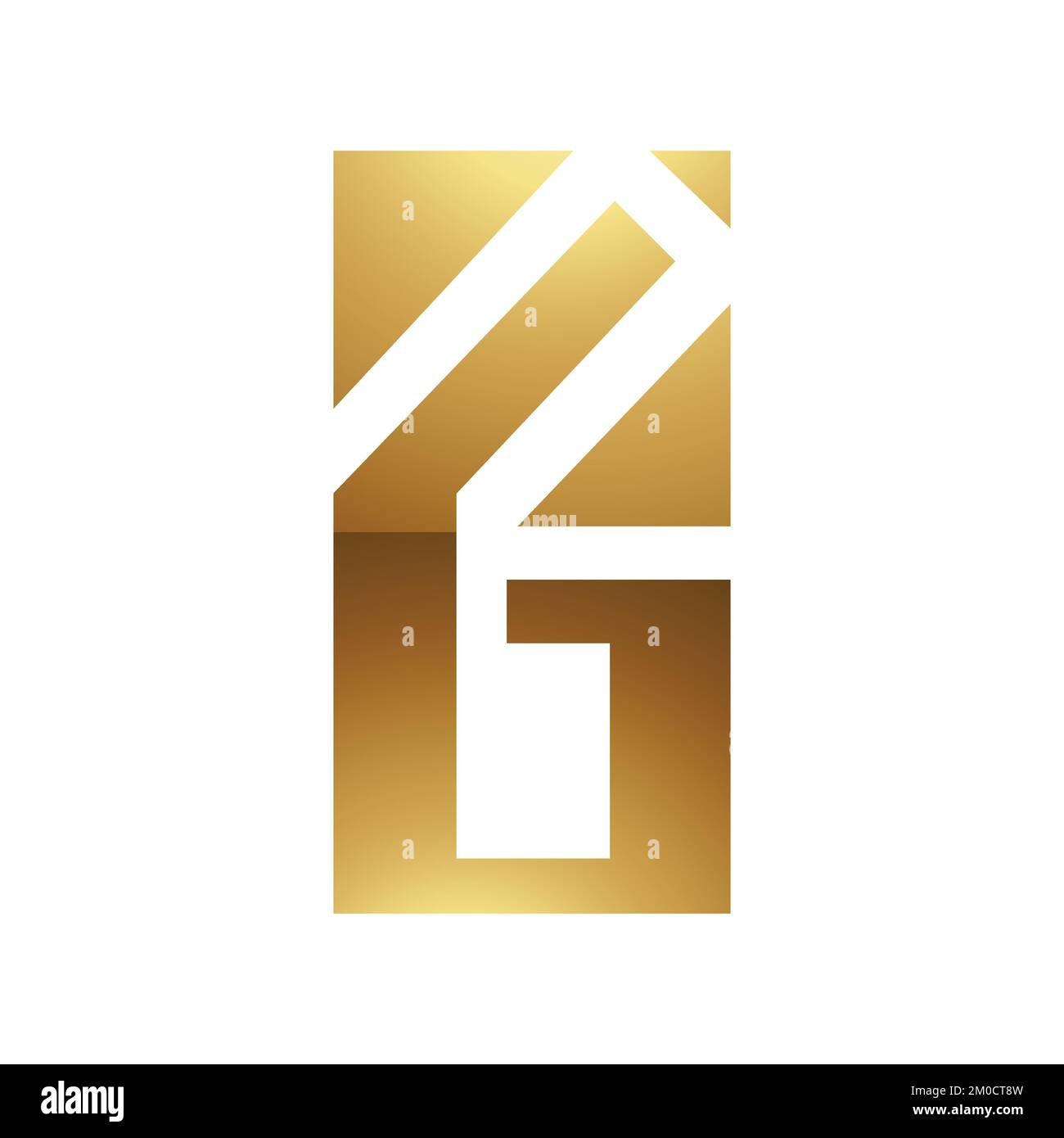 Golden Letter G Symbol On A White Background Icon 8 Stock Vector Image And Art Alamy