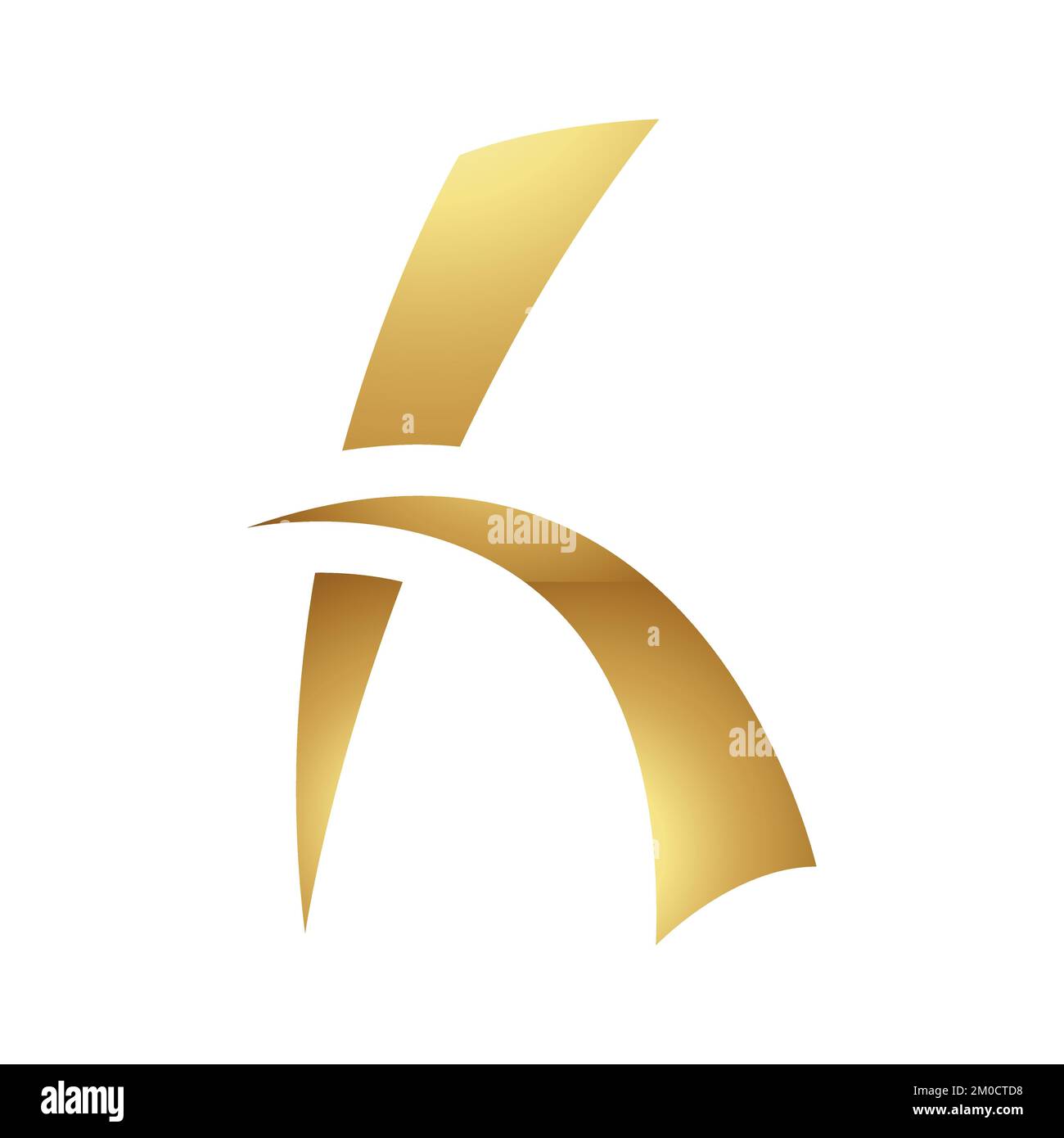 Golden Letter H Symbol on a White Background - Icon 8 Stock Vector ...