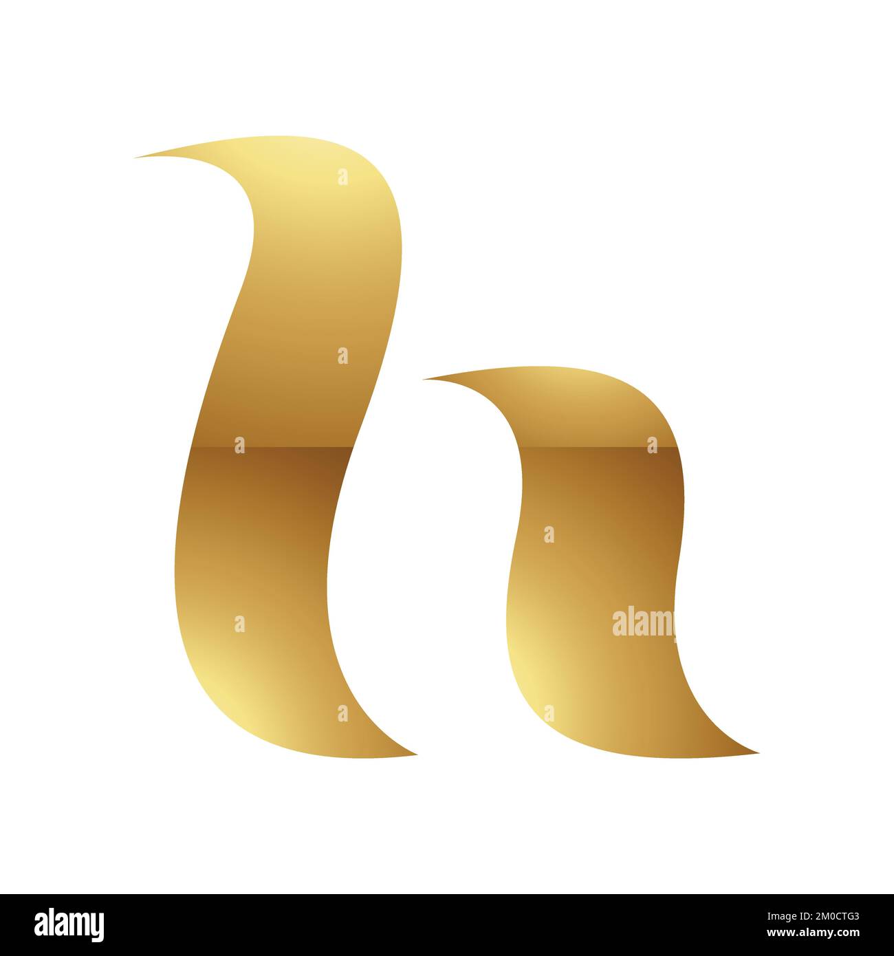 Golden Letter H Symbol on a White Background - Icon 6 Stock Vector ...