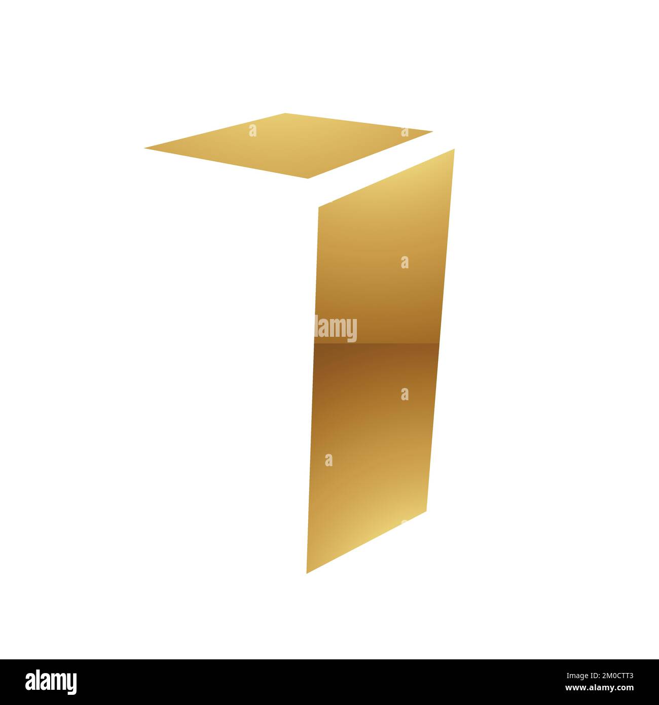 Golden Letter I Symbol on a White Background - Icon 4 Stock Vector ...