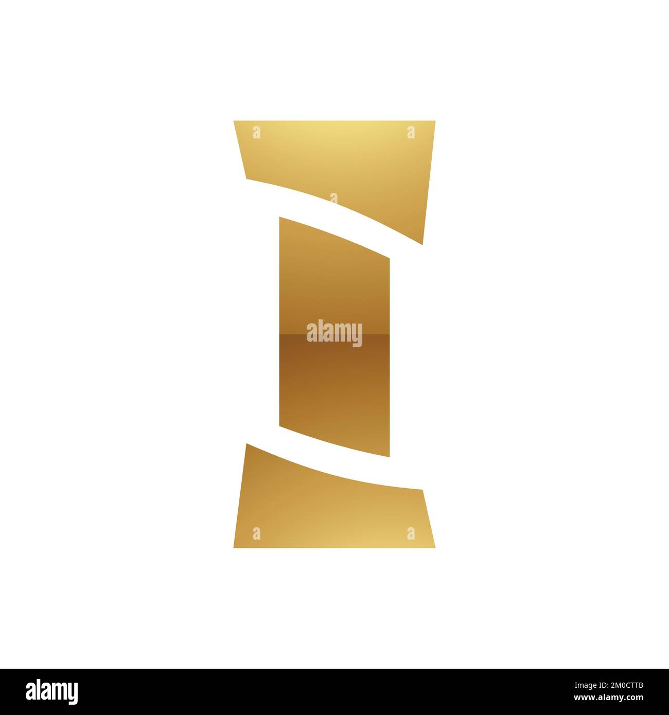 Golden Letter I Symbol on a White Background - Icon 8 Stock Vector ...