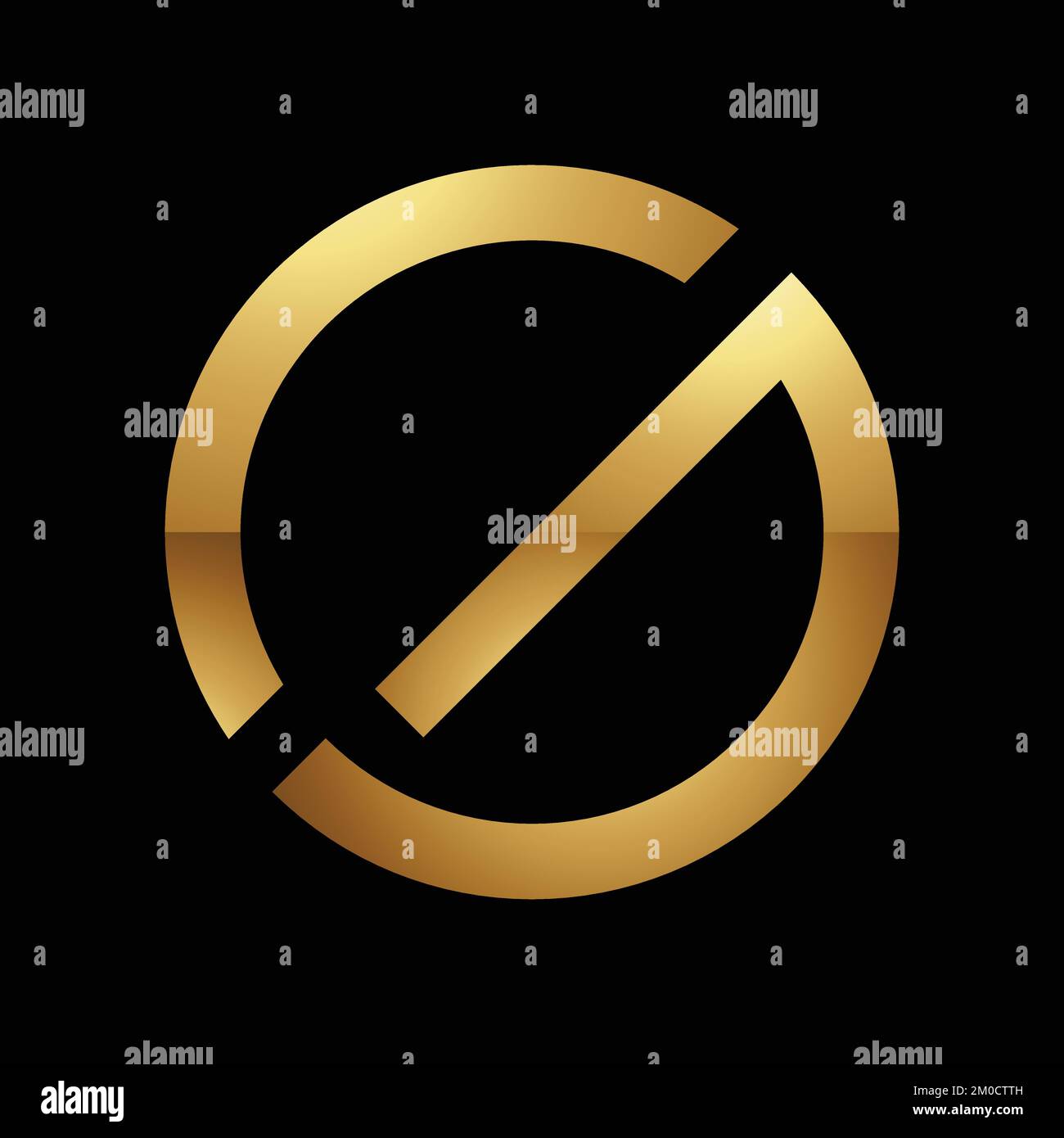 Golden Letter G Symbol on a Black Background - Icon 9 Stock Vector ...