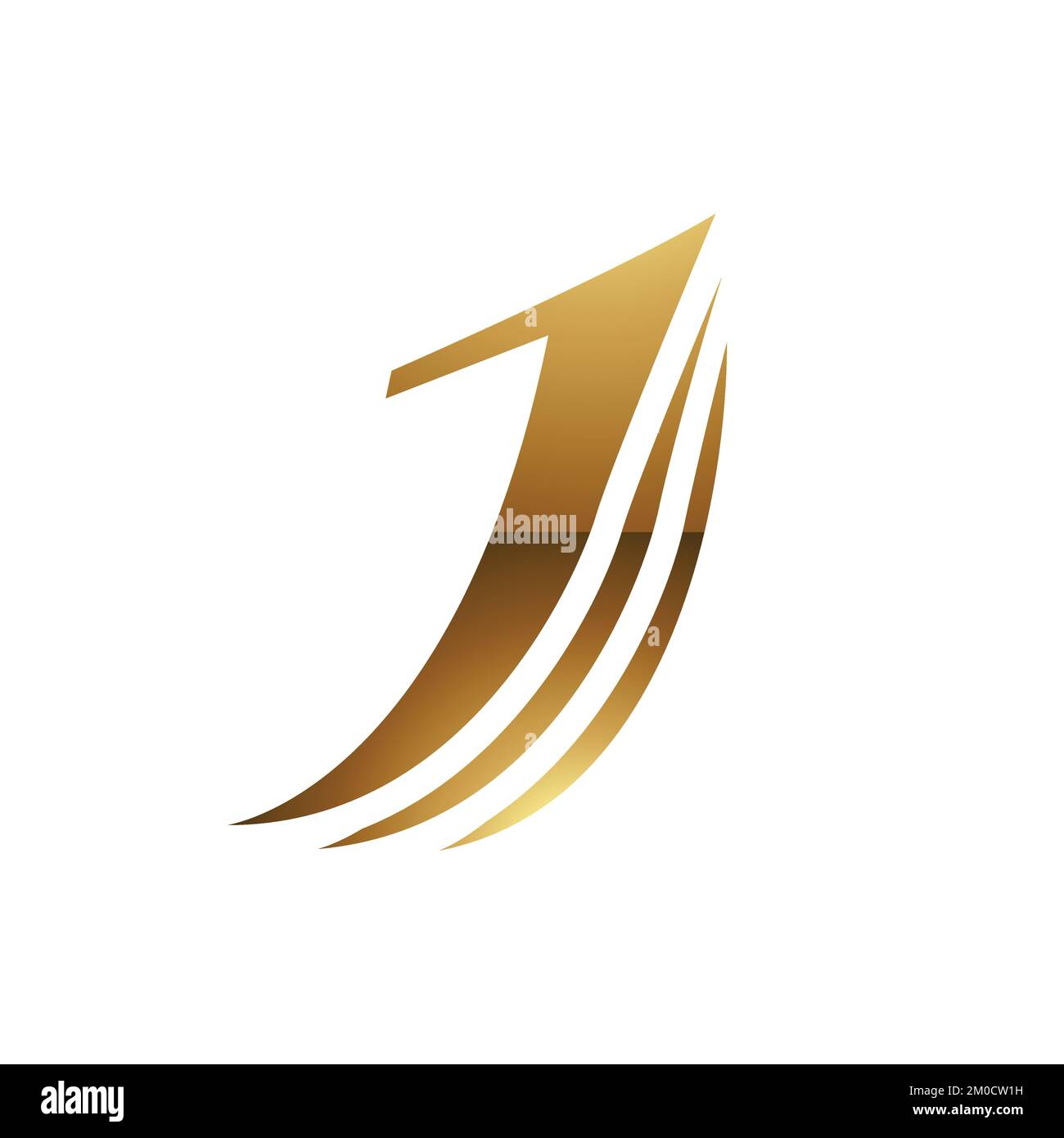 Golden Letter J Symbol on a White Background - Icon 1 Stock Vector ...