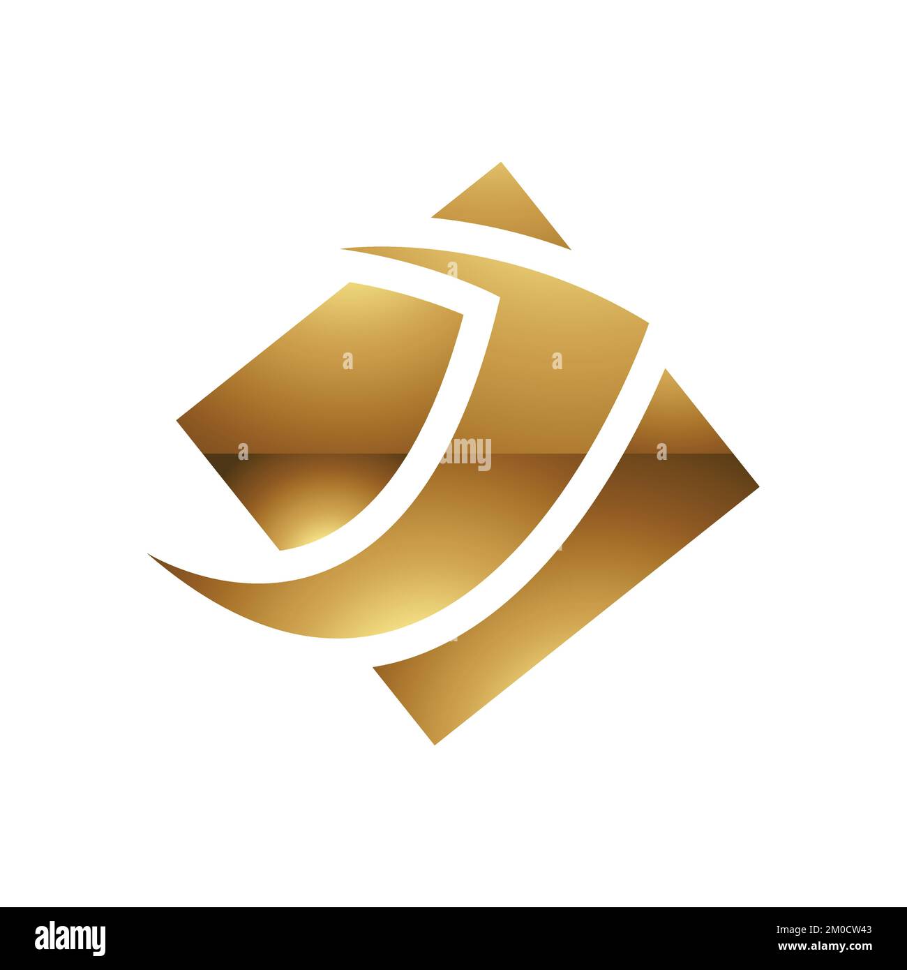 Golden Letter J Symbol on a White Background - Icon 5 Stock Vector ...