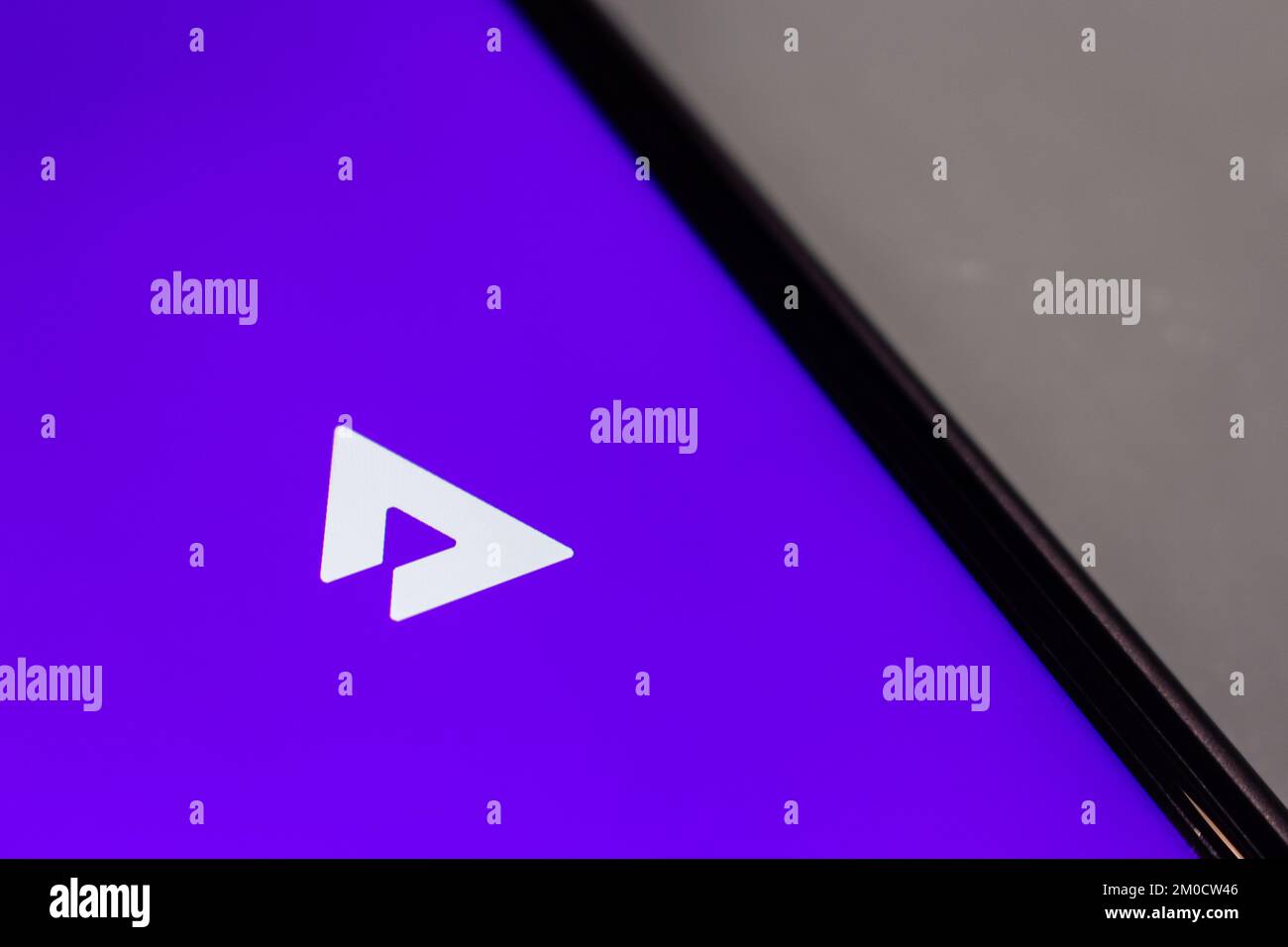 Vancouver, CANADA - Dec 3 2022 : Logo of Audius in iPhone. Audius is ...