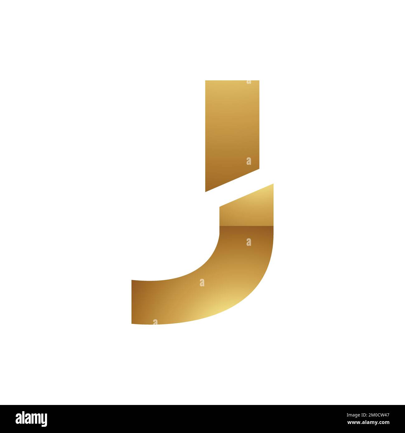 Golden Letter J Symbol on a White Background - Icon 3 Stock Vector ...