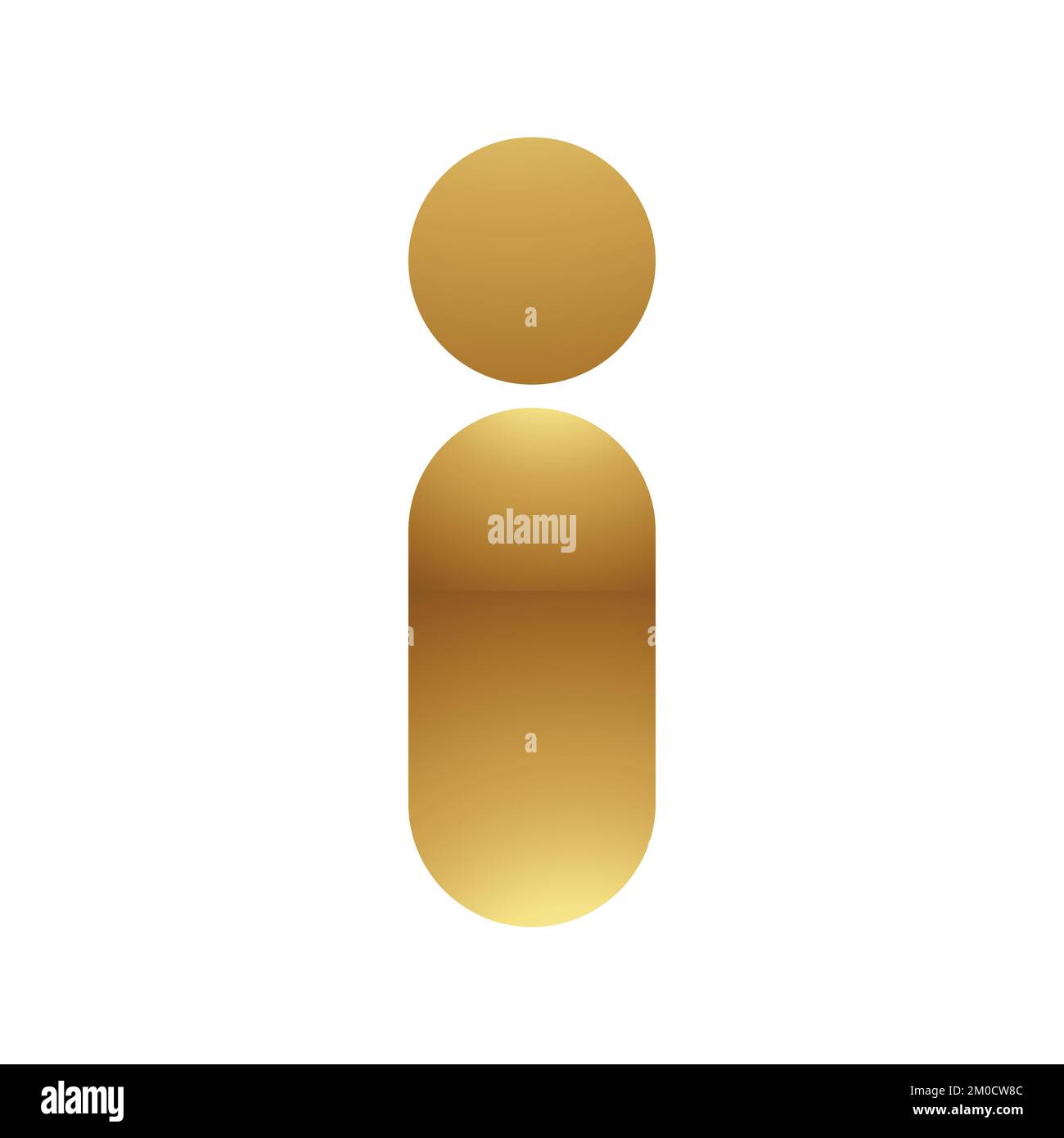 Golden Letter I Symbol on a White Background - Icon 7 Stock Vector ...