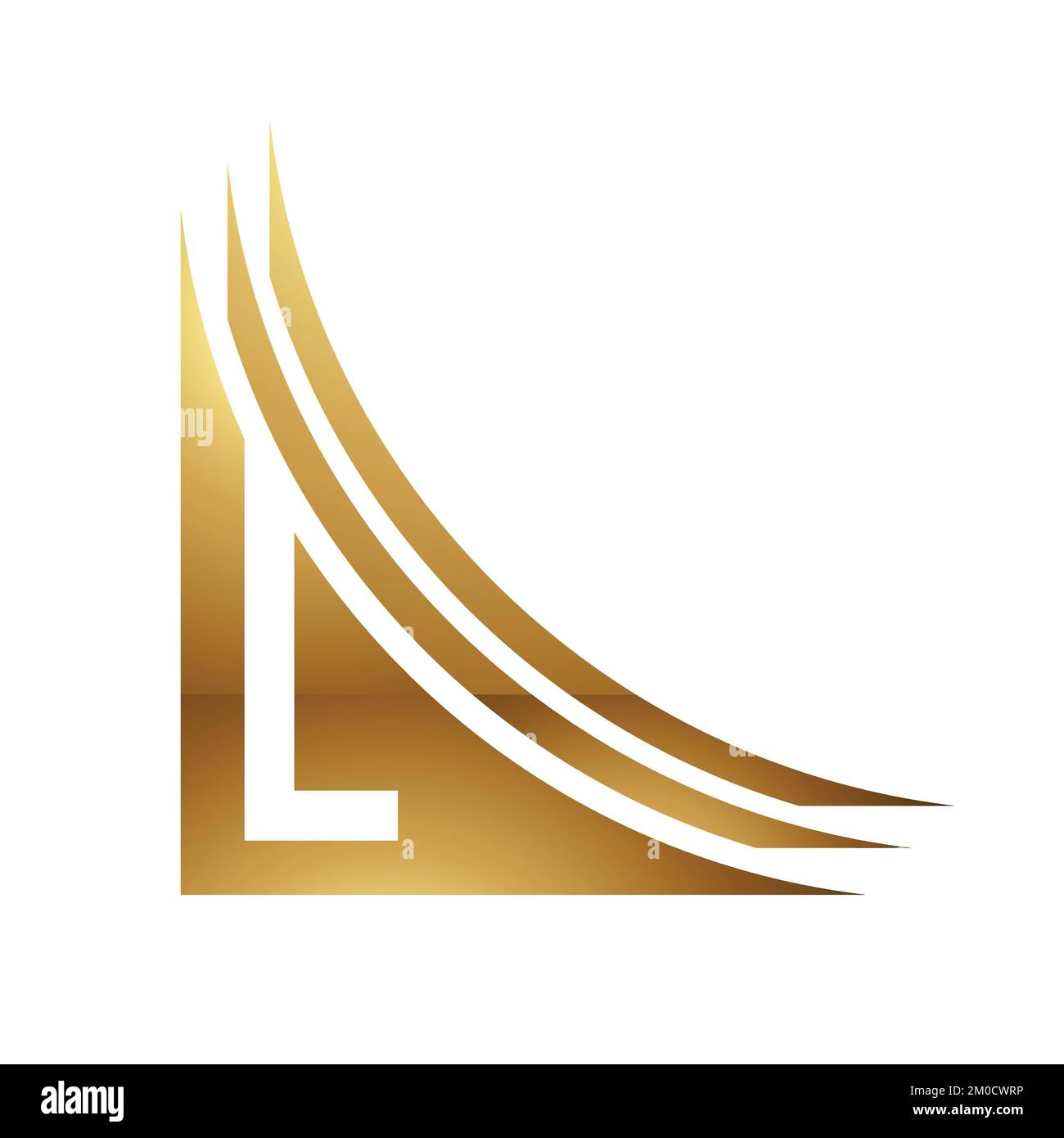 Golden Letter L Symbol on a White Background - Icon 1 Stock Vector ...