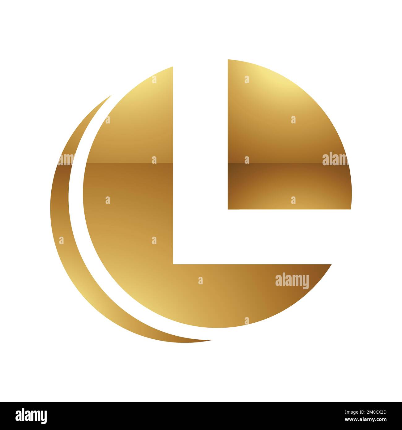 Golden Letter L Symbol on a White Background - Icon 2 Stock Vector ...