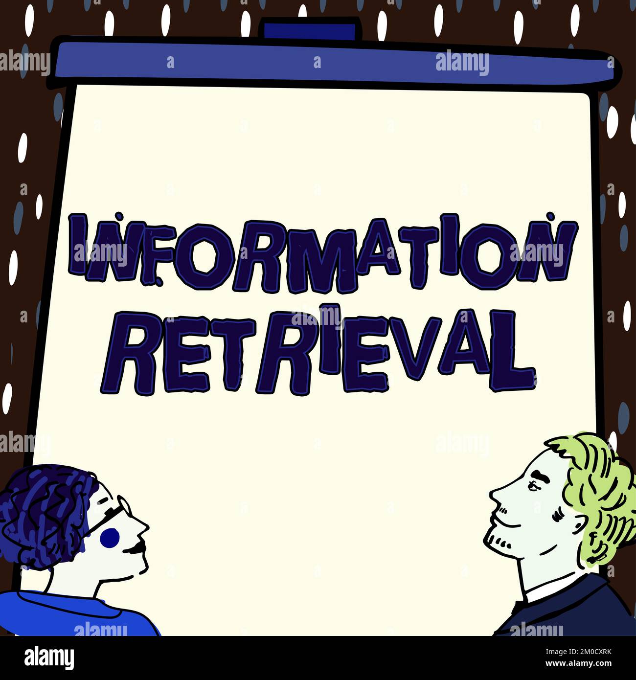 Hand writing sign Information Retrieval. Business concept A place where ...