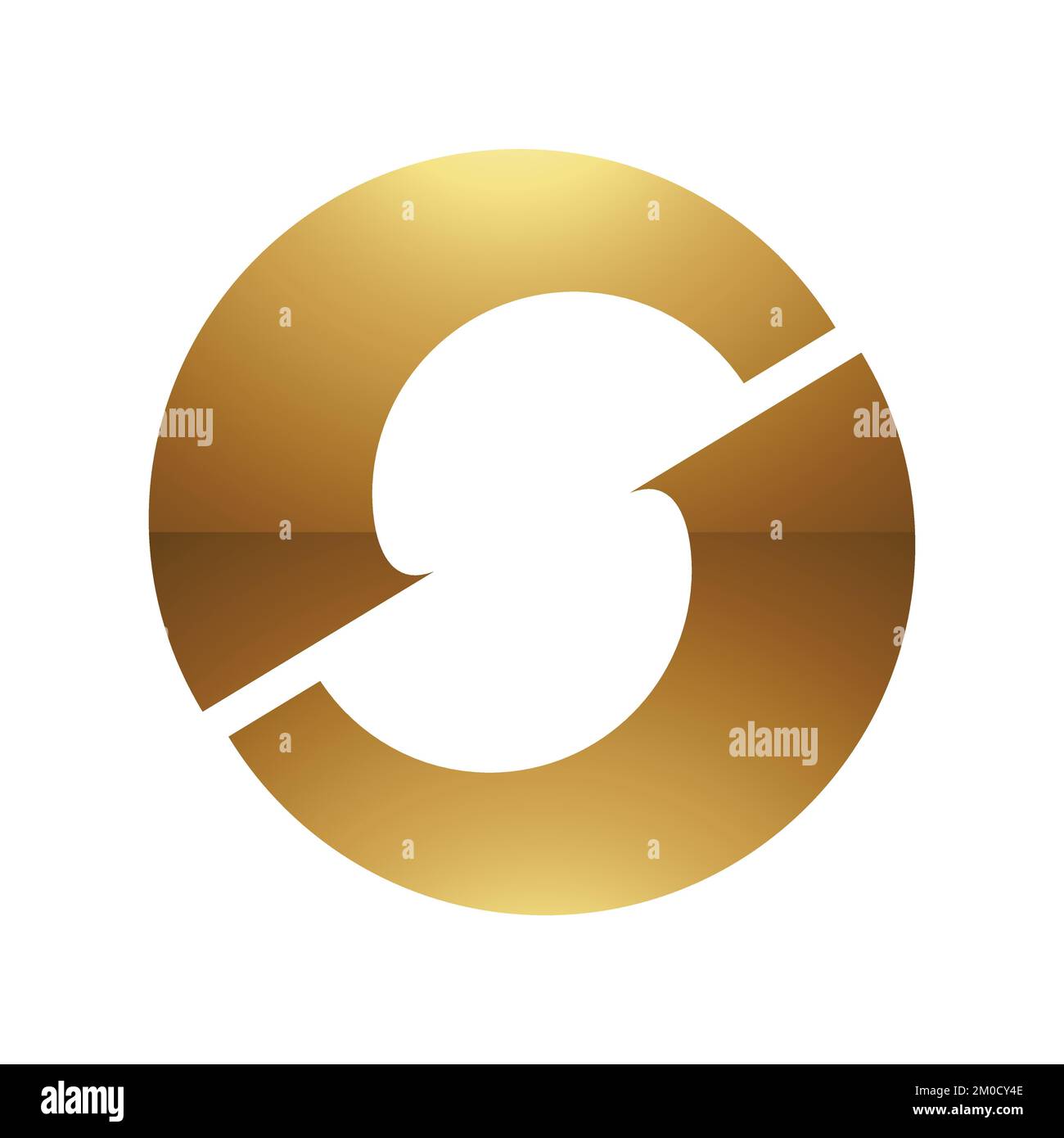 Golden Letter O Symbol on a White Background - Icon 1 Stock Vector ...