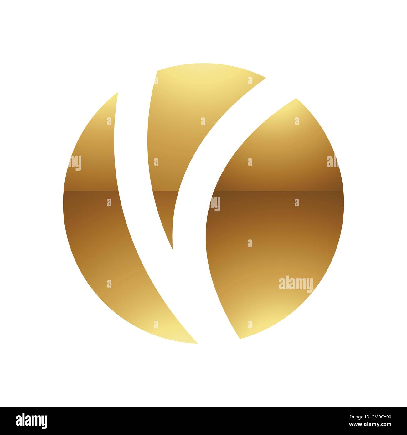 Golden Letter O Symbol on a White Background - Icon 8 Stock Vector ...