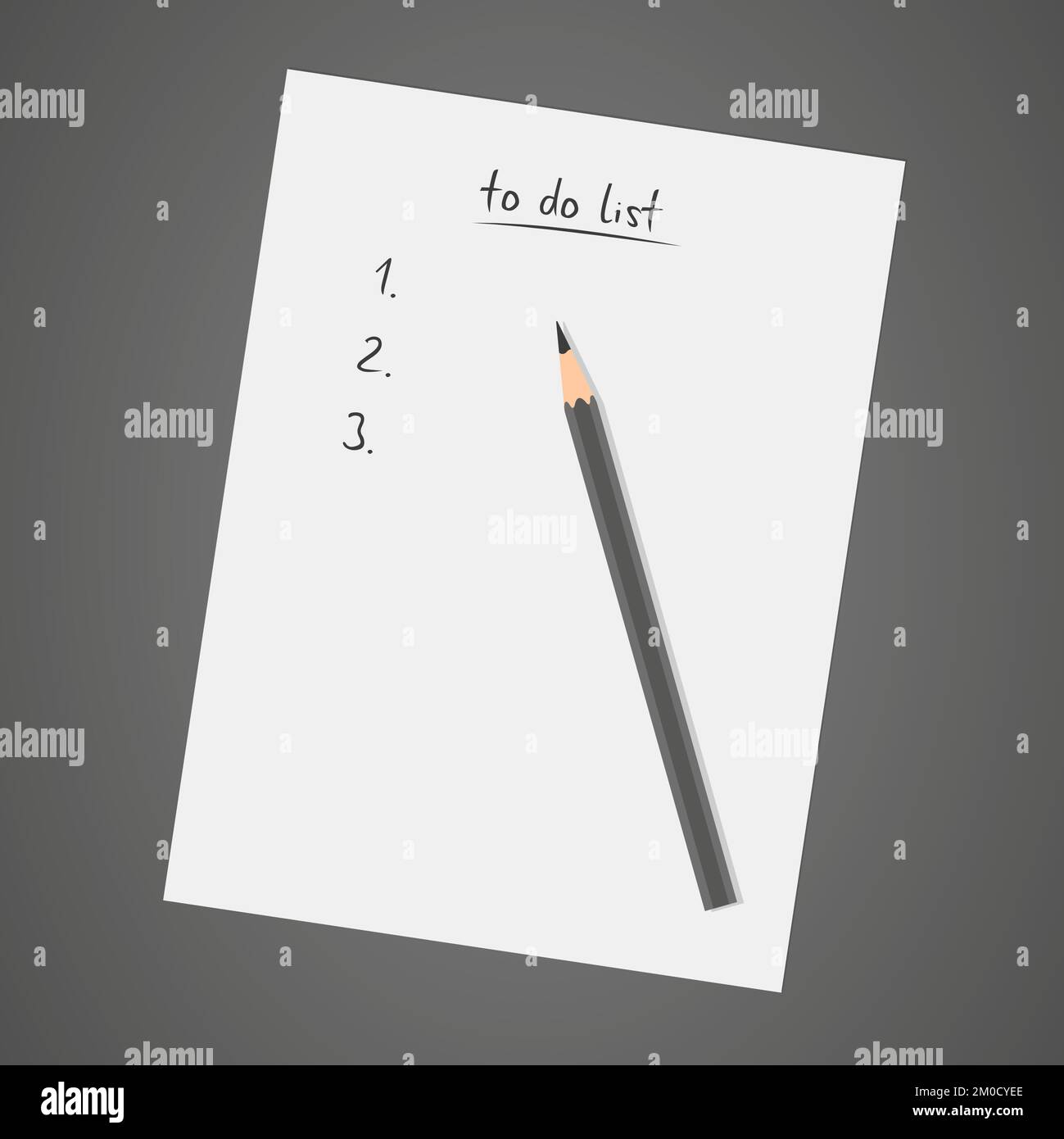 To do list, white notebook with pencil, diary, check list, task list ...