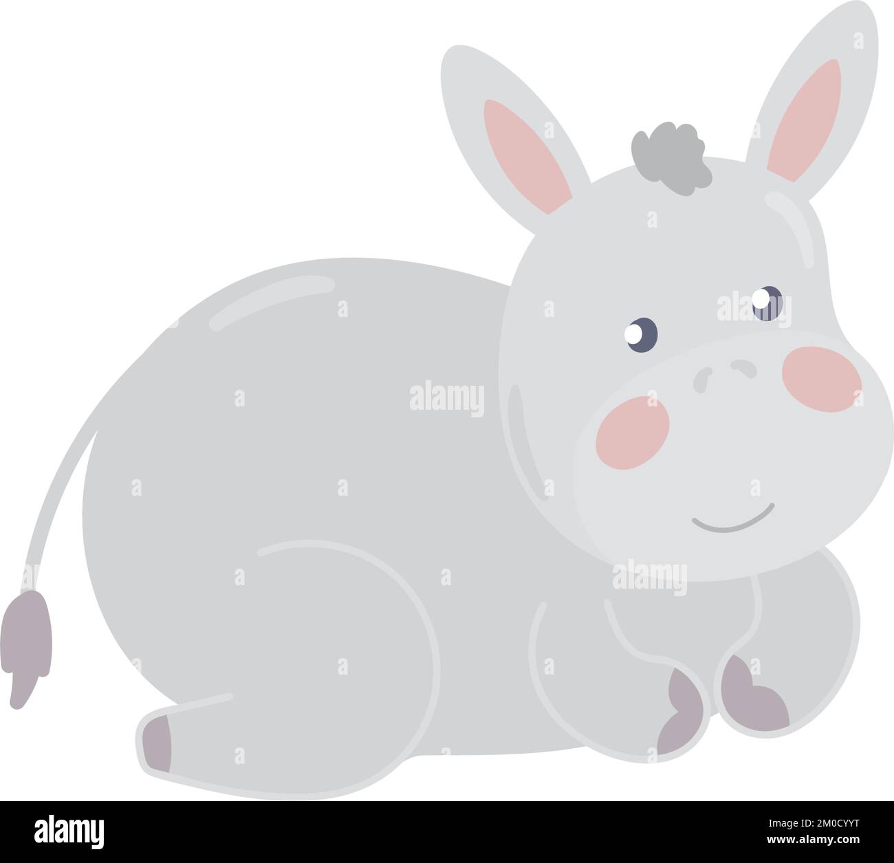 cute donkey animal icon Stock Vector Image & Art - Alamy