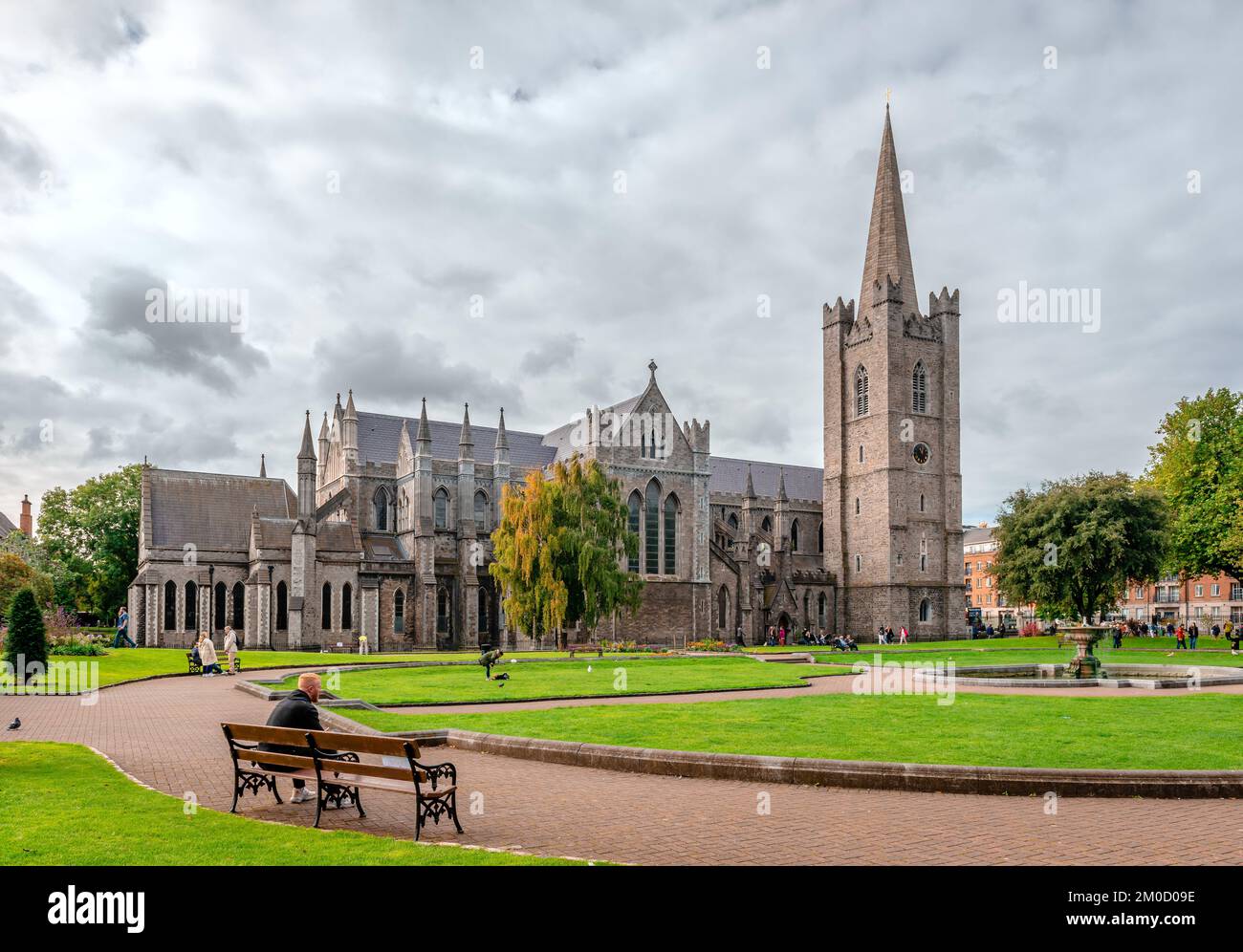 St Patrick's Cathedral and St Patrick's Park in Dublin, Ireland Stock ...
