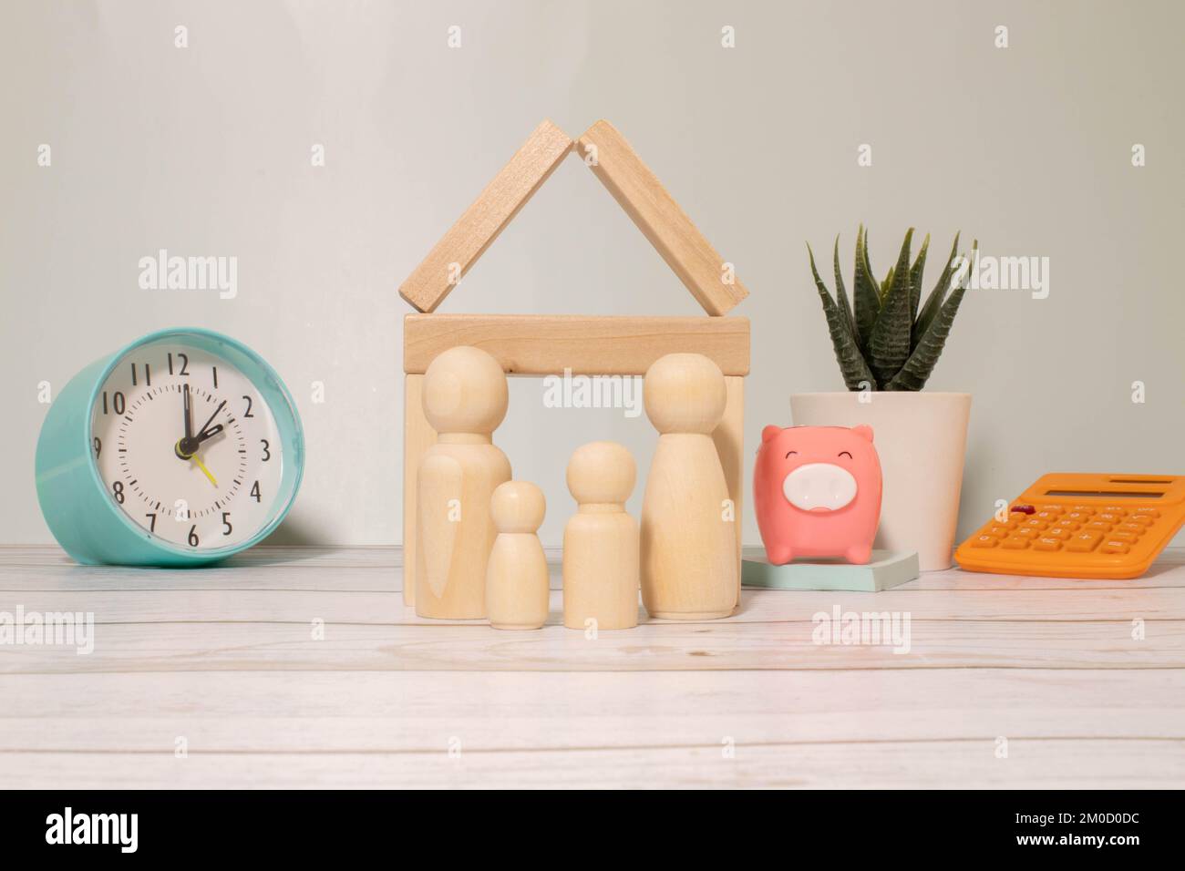 Small wooden figures of family members. Family relationship symbol ...