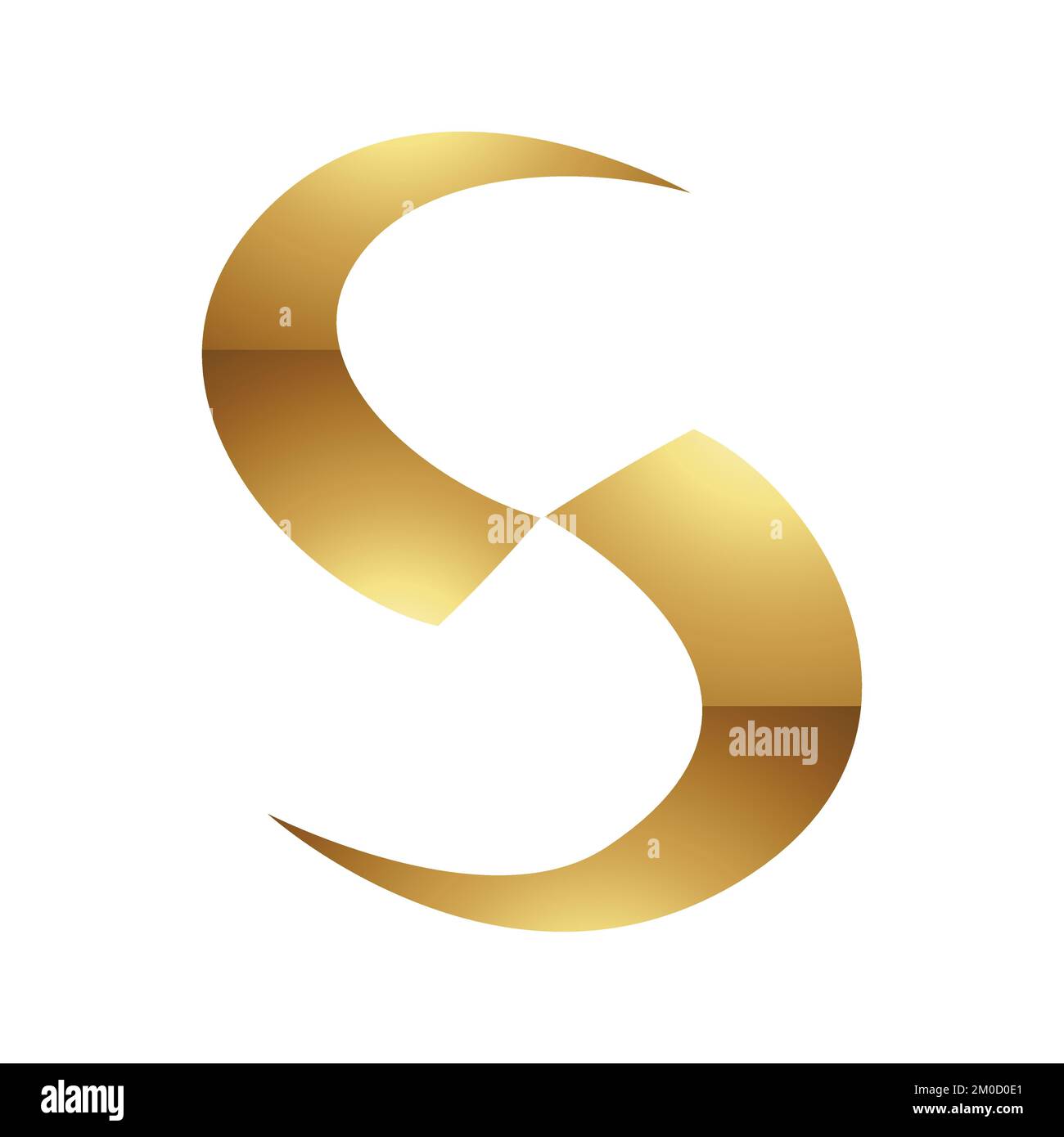 Golden Letter S Symbol on a White Background - Icon 1 Stock Vector ...