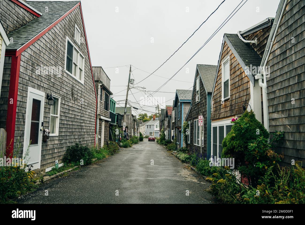 Street of Bearskin Neck Rockport Massachusetts, usa - oct, 2022. High ...