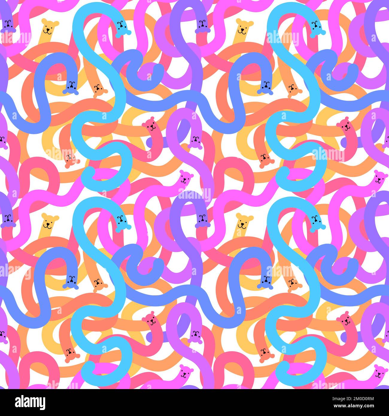 Cartoon toys animals seamless fluffy bears pattern for wrapping paper ...