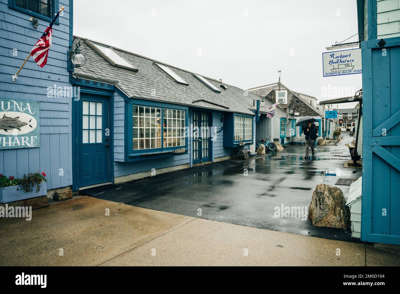 Street of Bearskin Neck Rockport Massachusetts, usa - oct, 2022. High ...