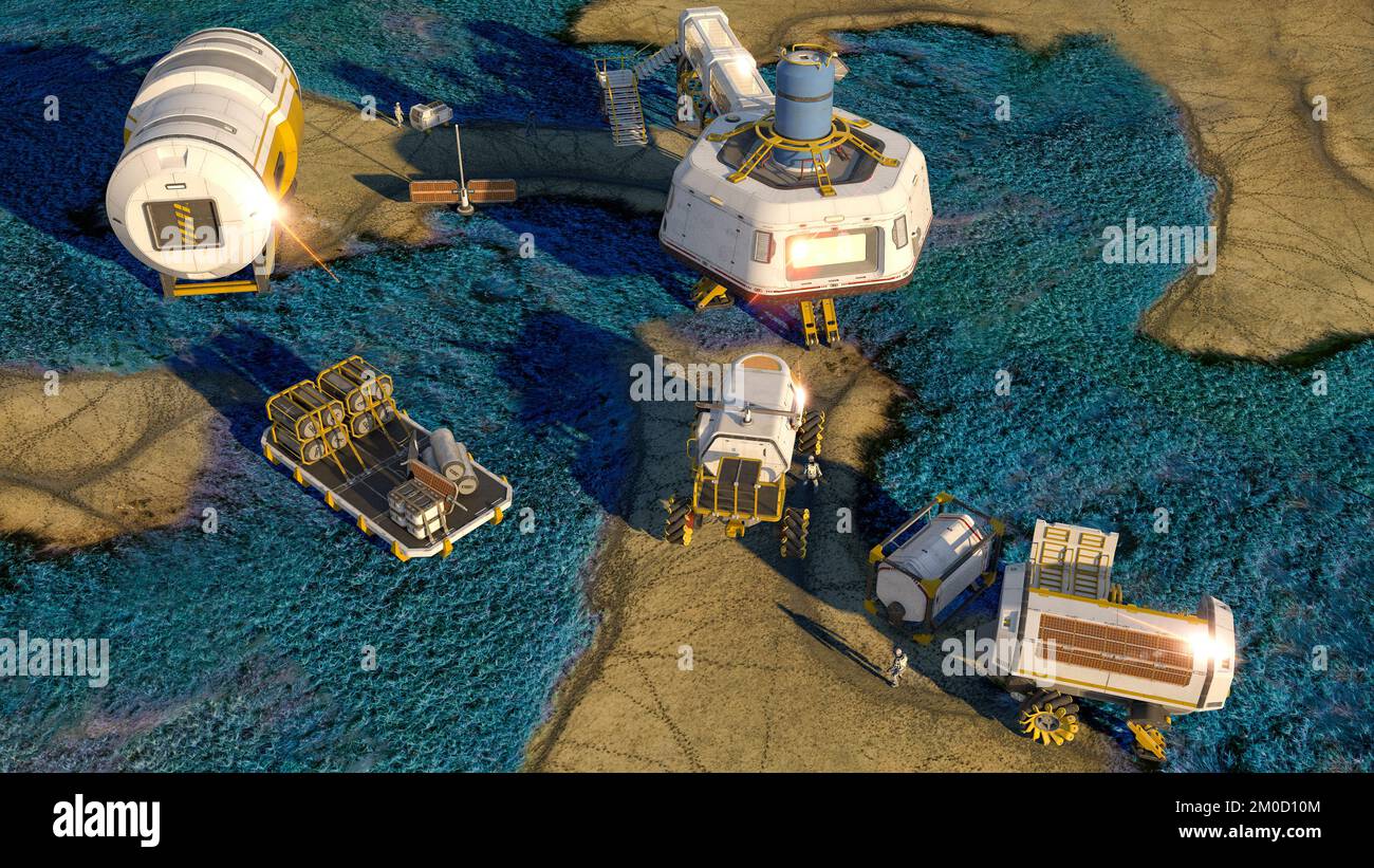 Discoveries of new worlds, colonizations. Space infrastructure. Planets ...