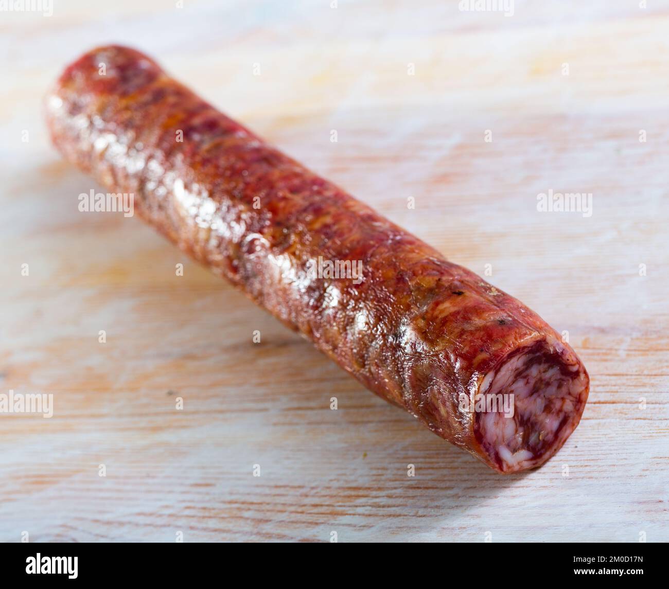 Salchichon - traditional spanish sausage Stock Photo - Alamy