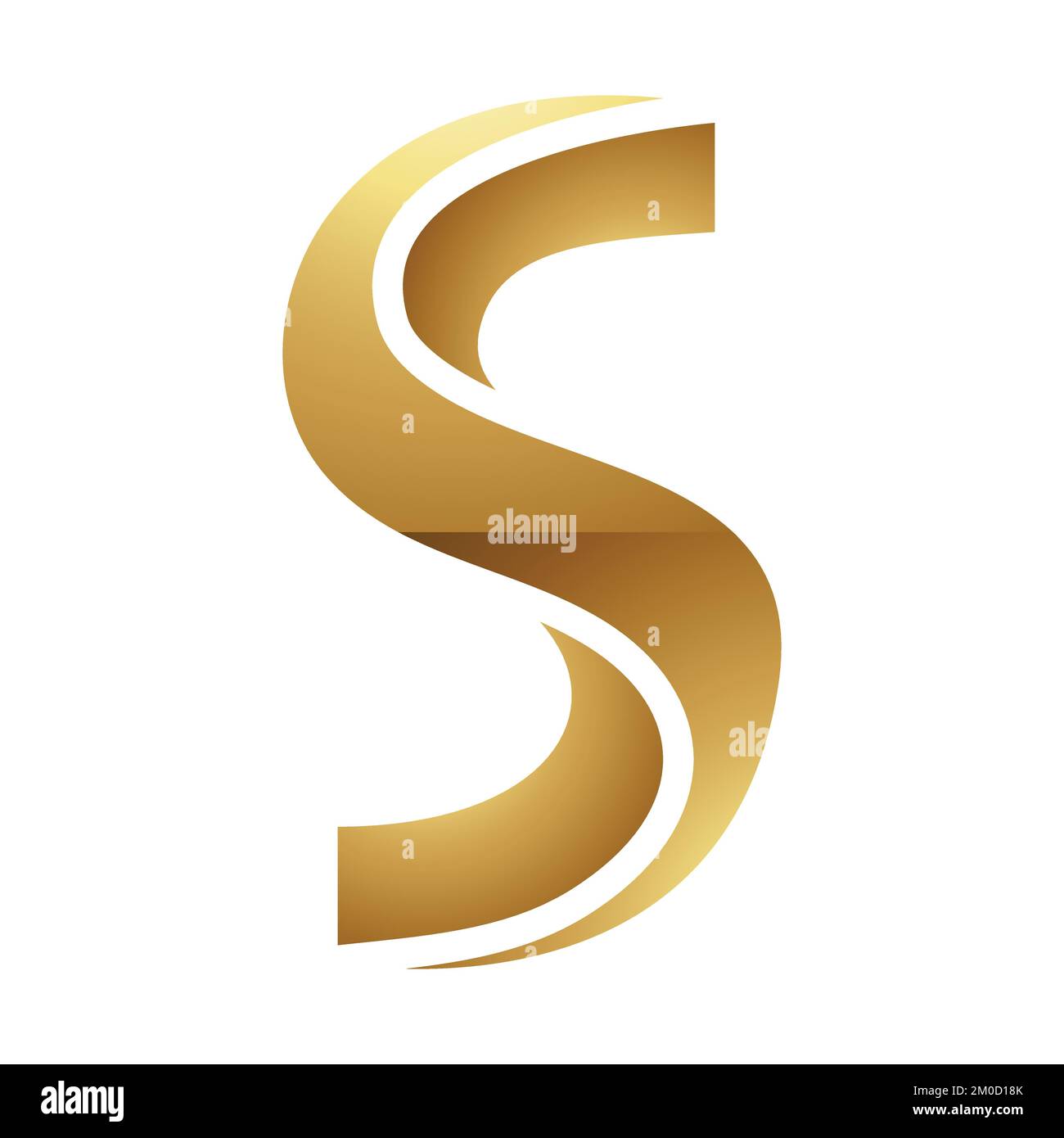 Golden Letter S Symbol on a White Background - Icon 3 Stock Vector ...
