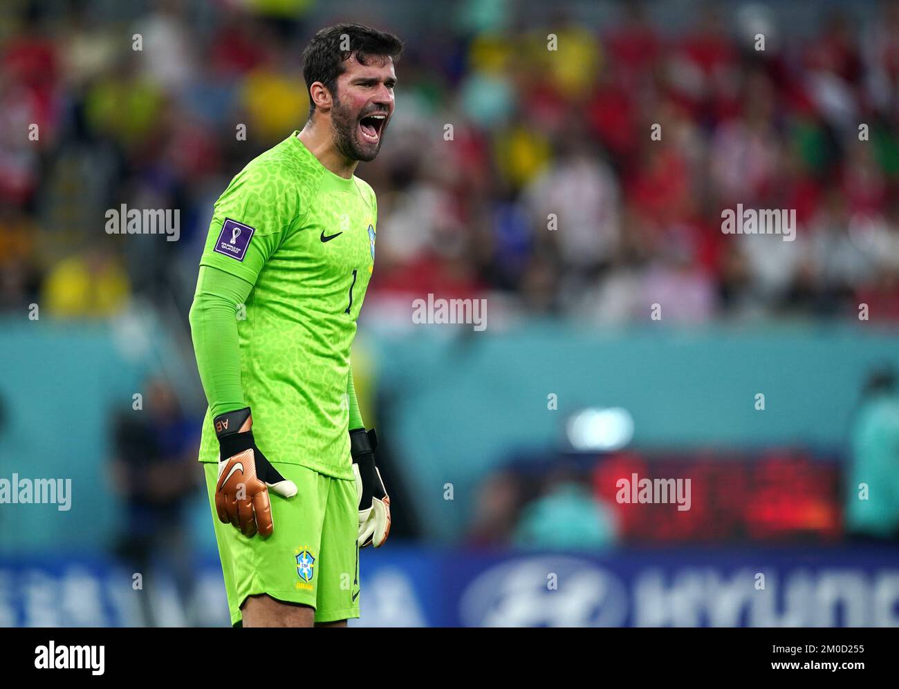 Brazil goalkeeper Alisson during the FIFA World Cup Round of Sixteen ...