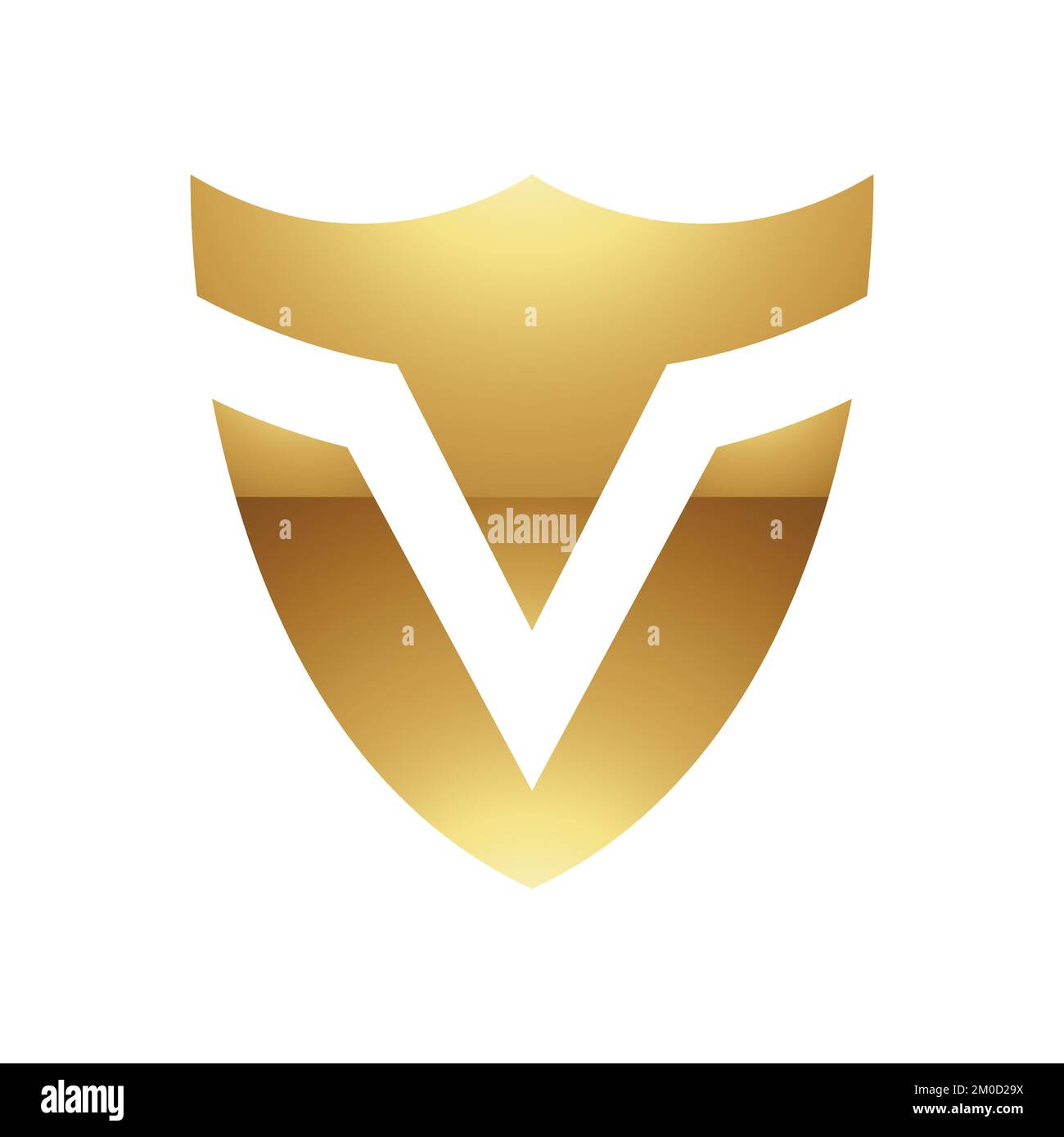 Golden Letter V Symbol on a White Background - Icon 6 Stock Vector ...