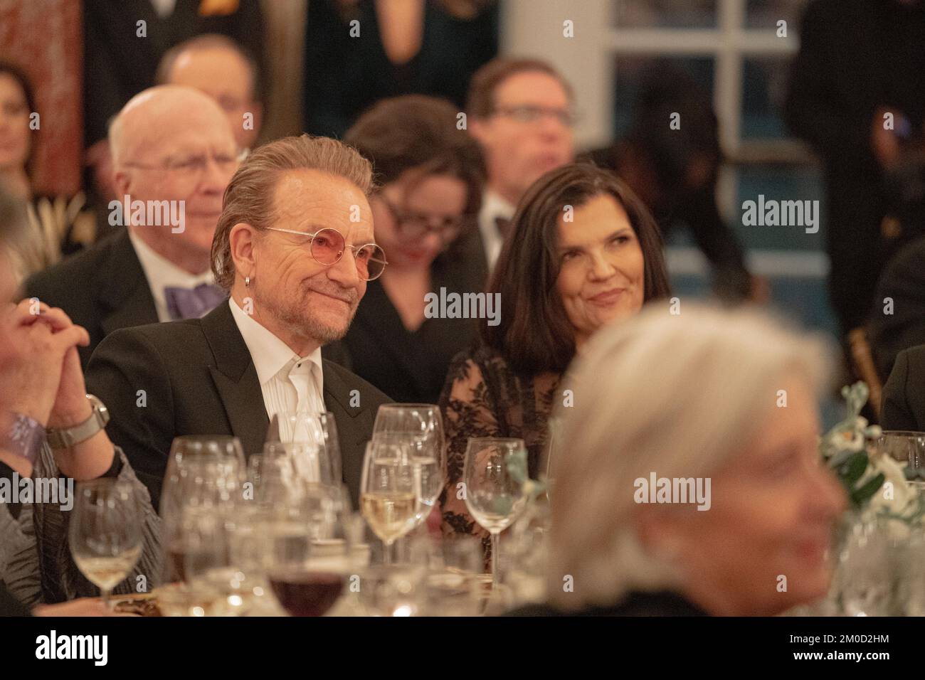 The Irish rock band U2 is honored at the Kennedy Center Honors Dinner ...
