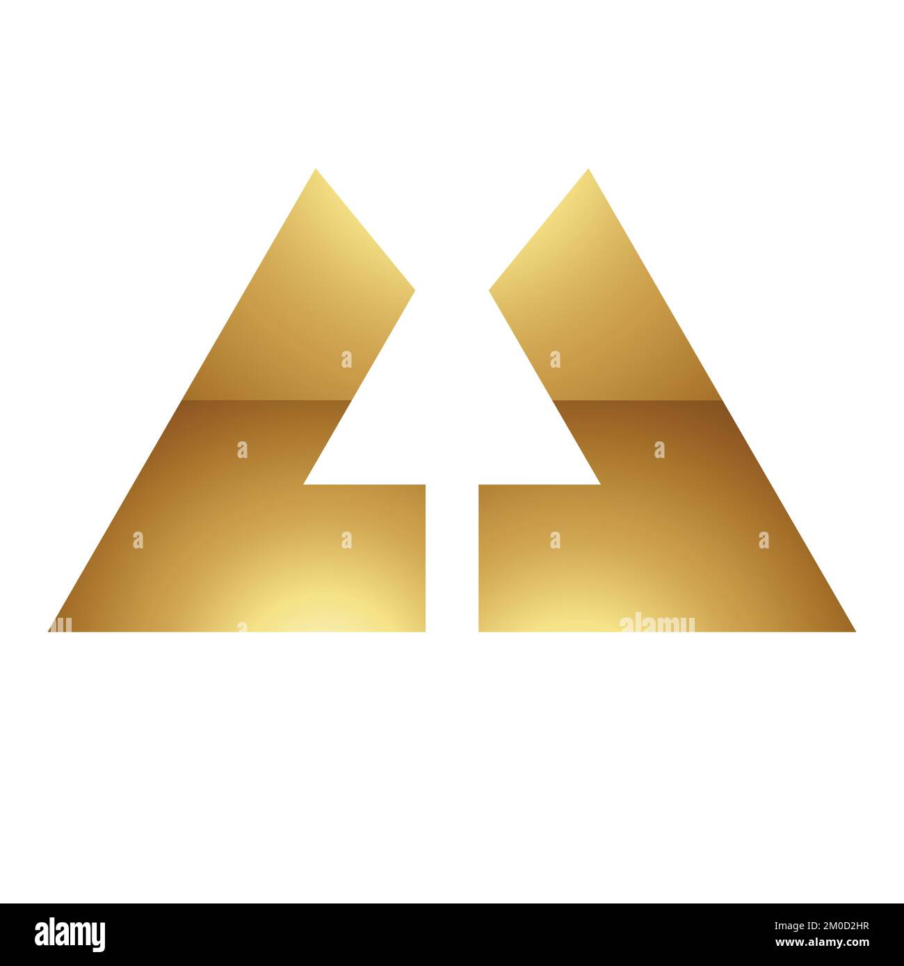 Golden Letter U Symbol on a White Background - Icon 1 Stock Vector ...