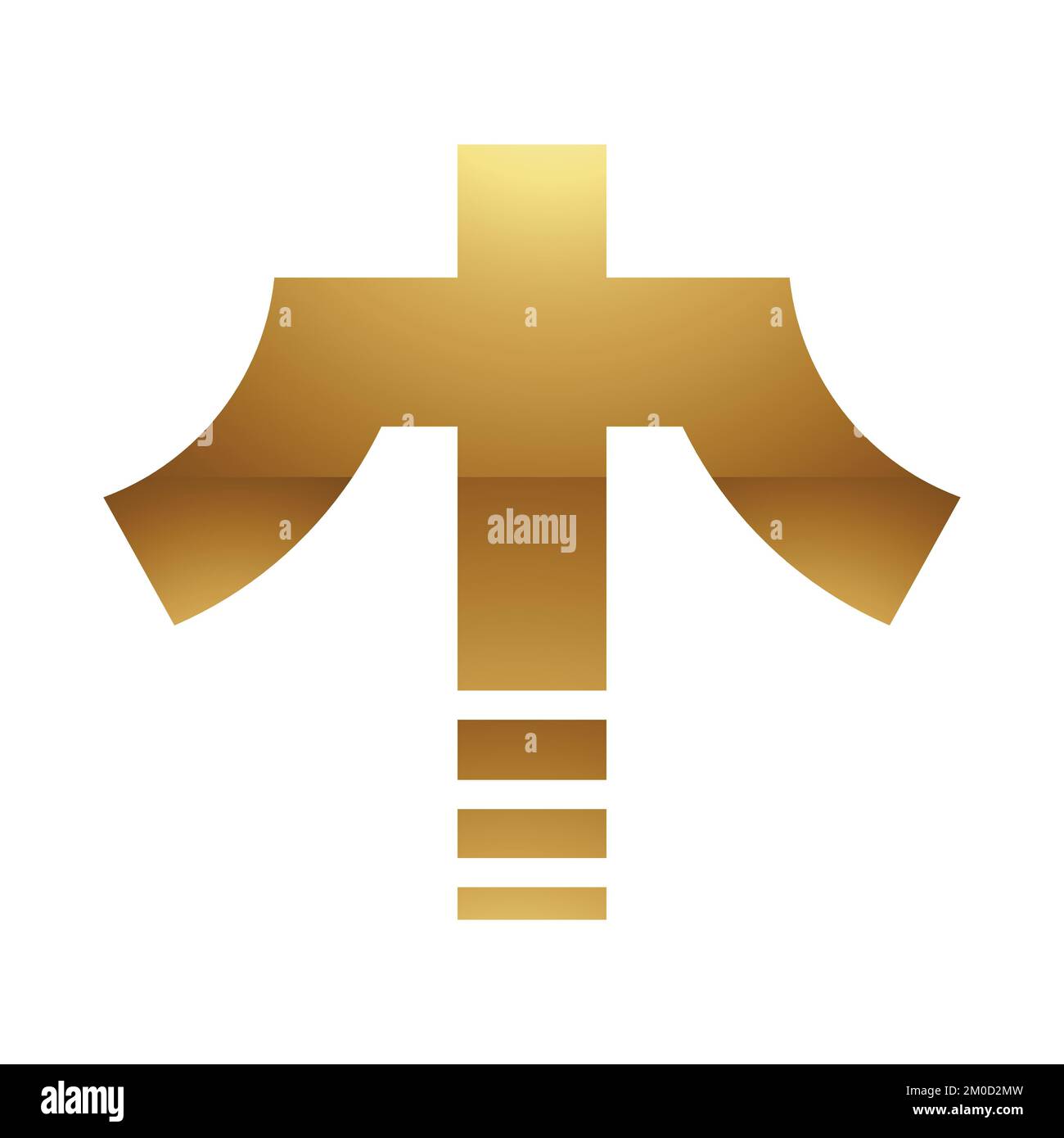 Golden Letter T Symbol on a White Background - Icon 3 Stock Vector ...