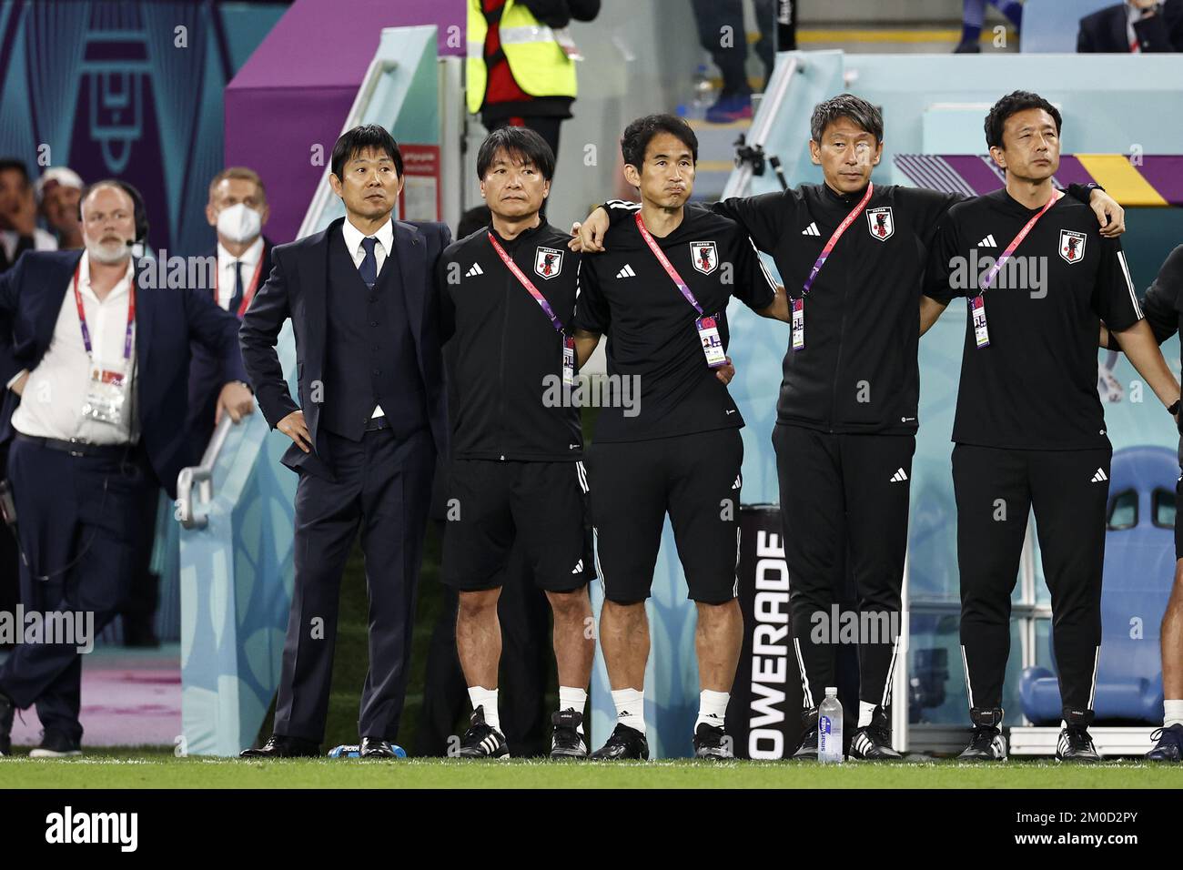 doha, Qatar, 06/12/2022, AL WAKRAH - (LR) Japan coach Hajime Moriyasu ...