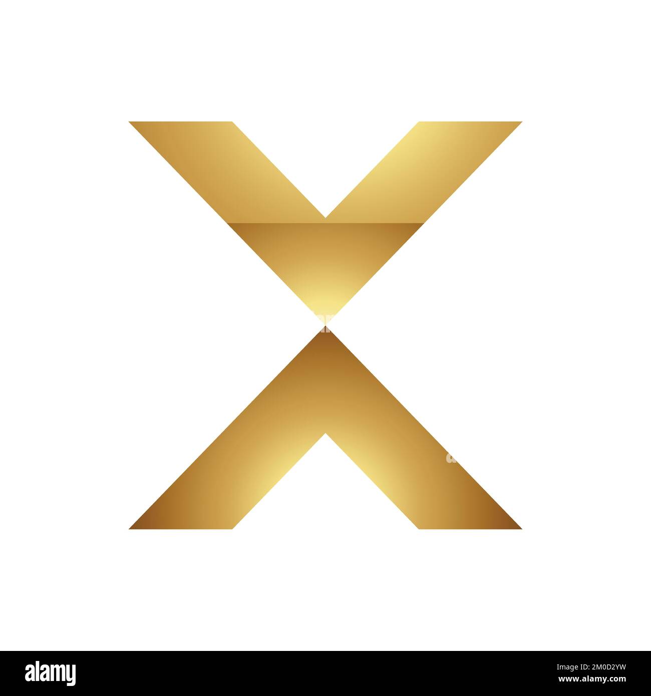 Golden Letter X Symbol on a White Background - Icon 6 Stock Vector ...