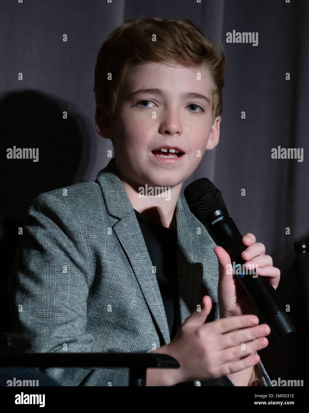 December 3, 2022: Carson Minniear participates in a Q&A after a Private ...