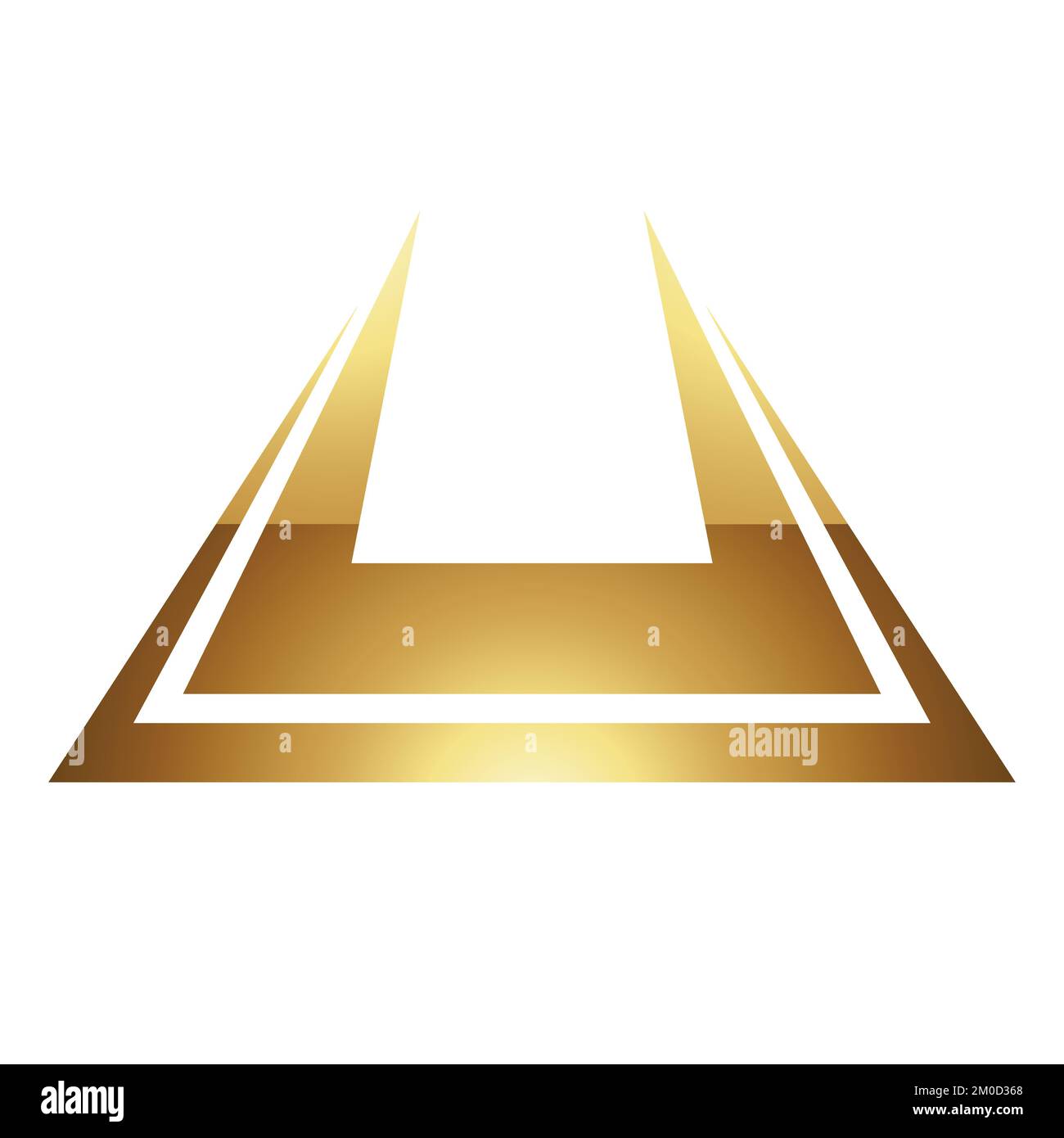 Golden Letter U Symbol on a White Background - Icon 3 Stock Vector ...