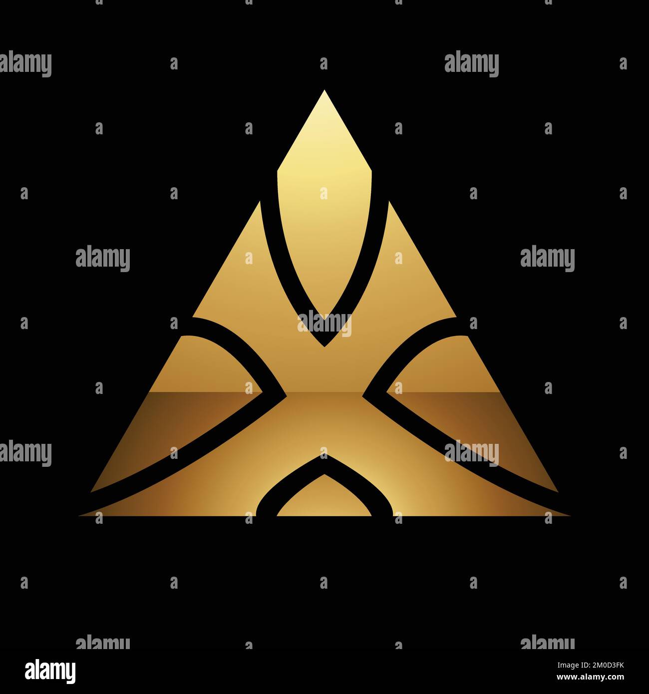 Golden Letter X Symbol on a Black Background - Icon 7 Stock Vector ...