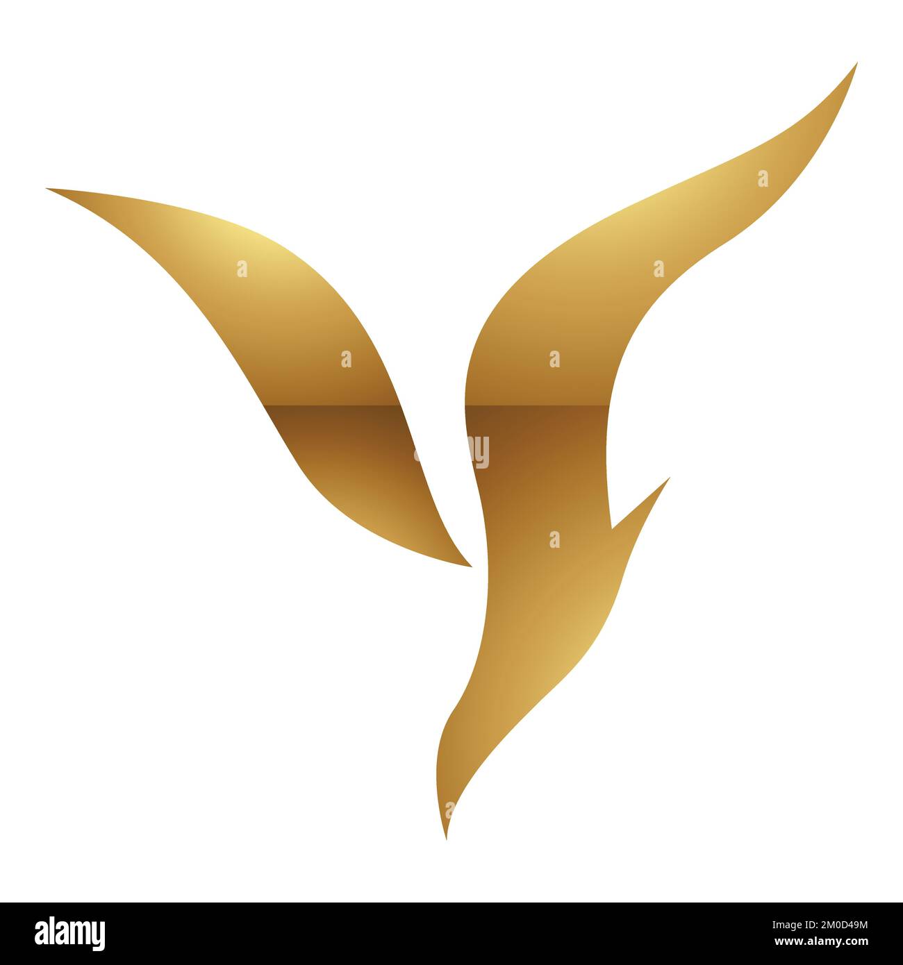 Golden Letter Y Symbol on a White Background - Icon 5 Stock Vector ...