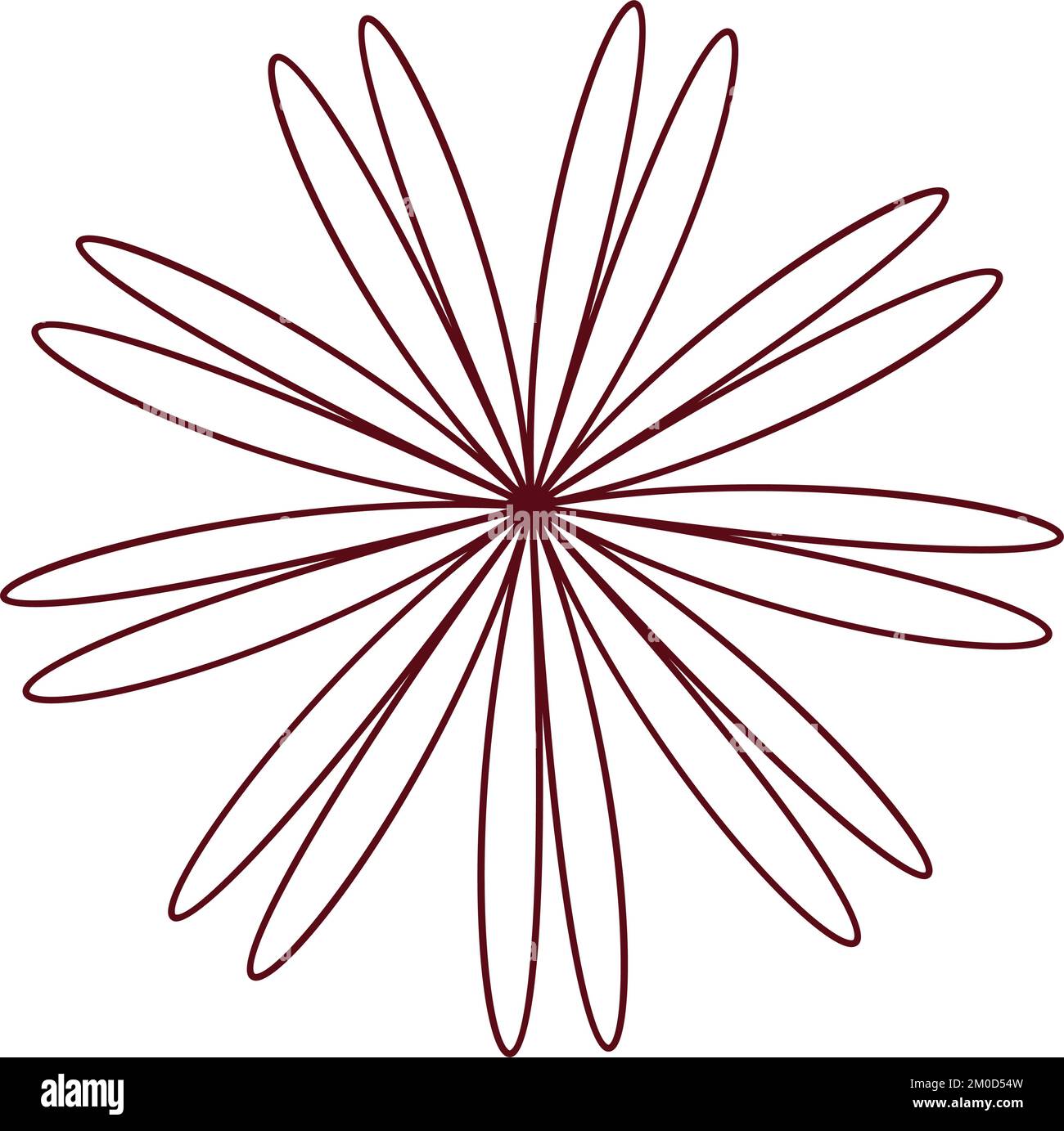 Isolated asian flower outline icon Vector Stock Vector Image & Art - Alamy