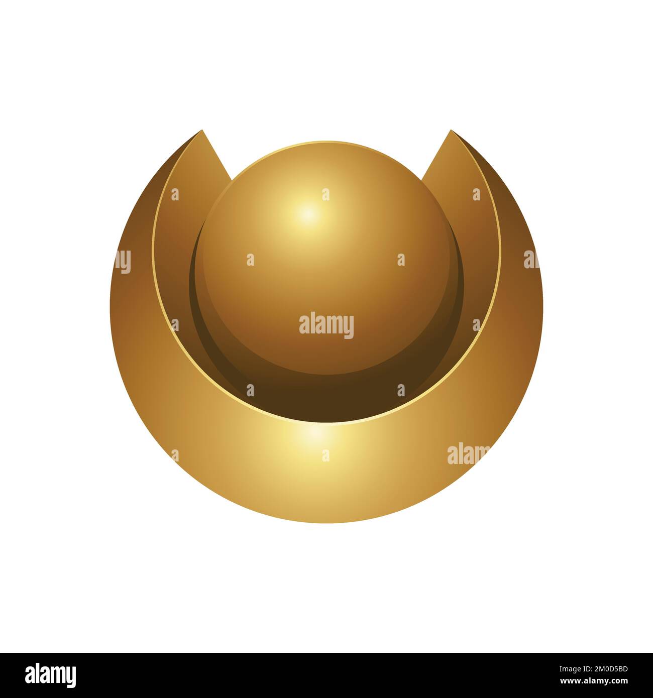 Gold plated sphere Stock Vector Images - Alamy