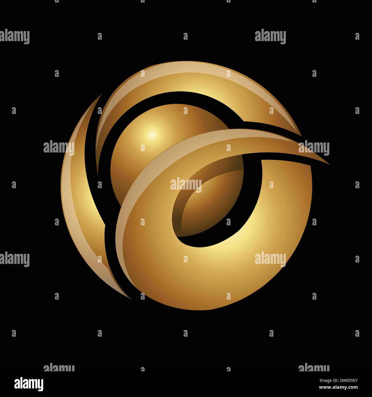 Gold plated sphere Stock Vector Images - Alamy