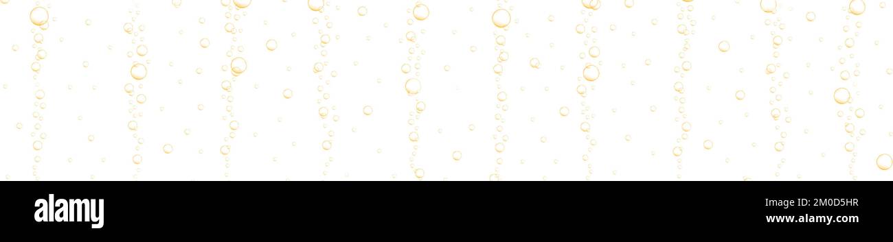 Streaming gold bubbles on white background. Carbonated water texture. Sparkling fizzy drink ...
