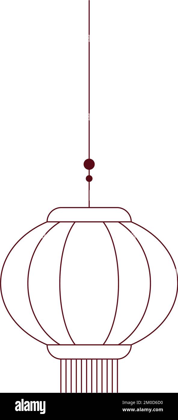 Isolated outline of a traditional asian lamp Vector Stock Vector Image ...