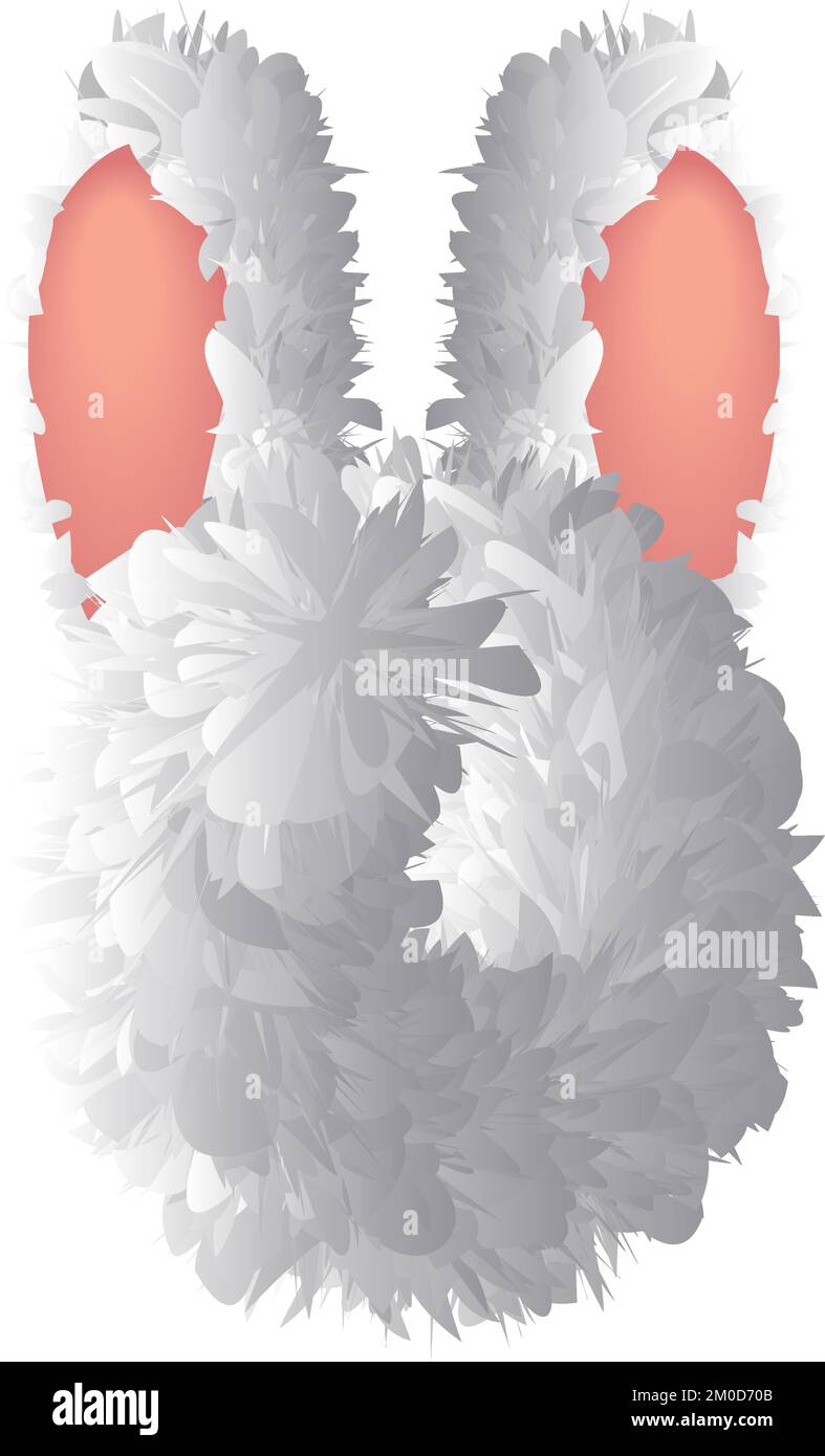 Isolated fluffy abstract rabbit avatar Vector Stock Vector Image & Art ...