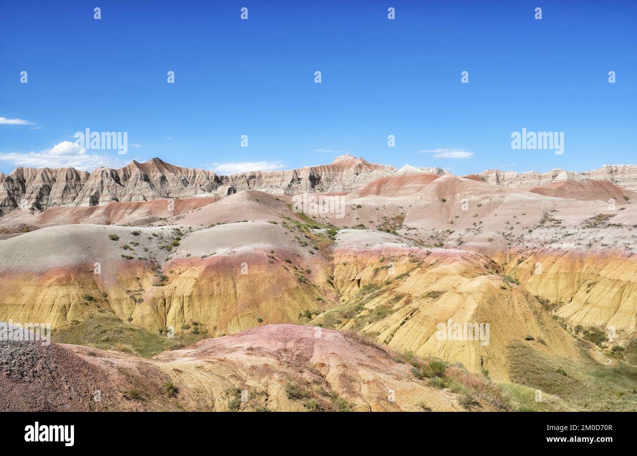 The Yellow Mounds area of Badlands National Park. The mounds are an ...