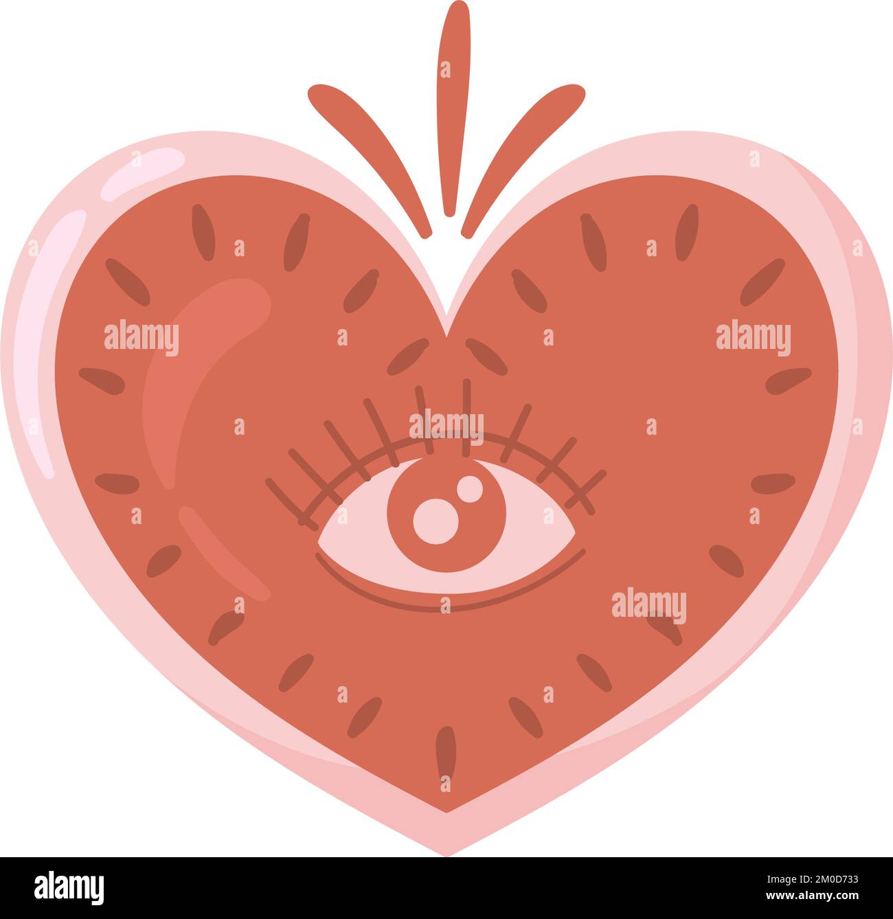 red heart with eye Stock Vector Image & Art - Alamy